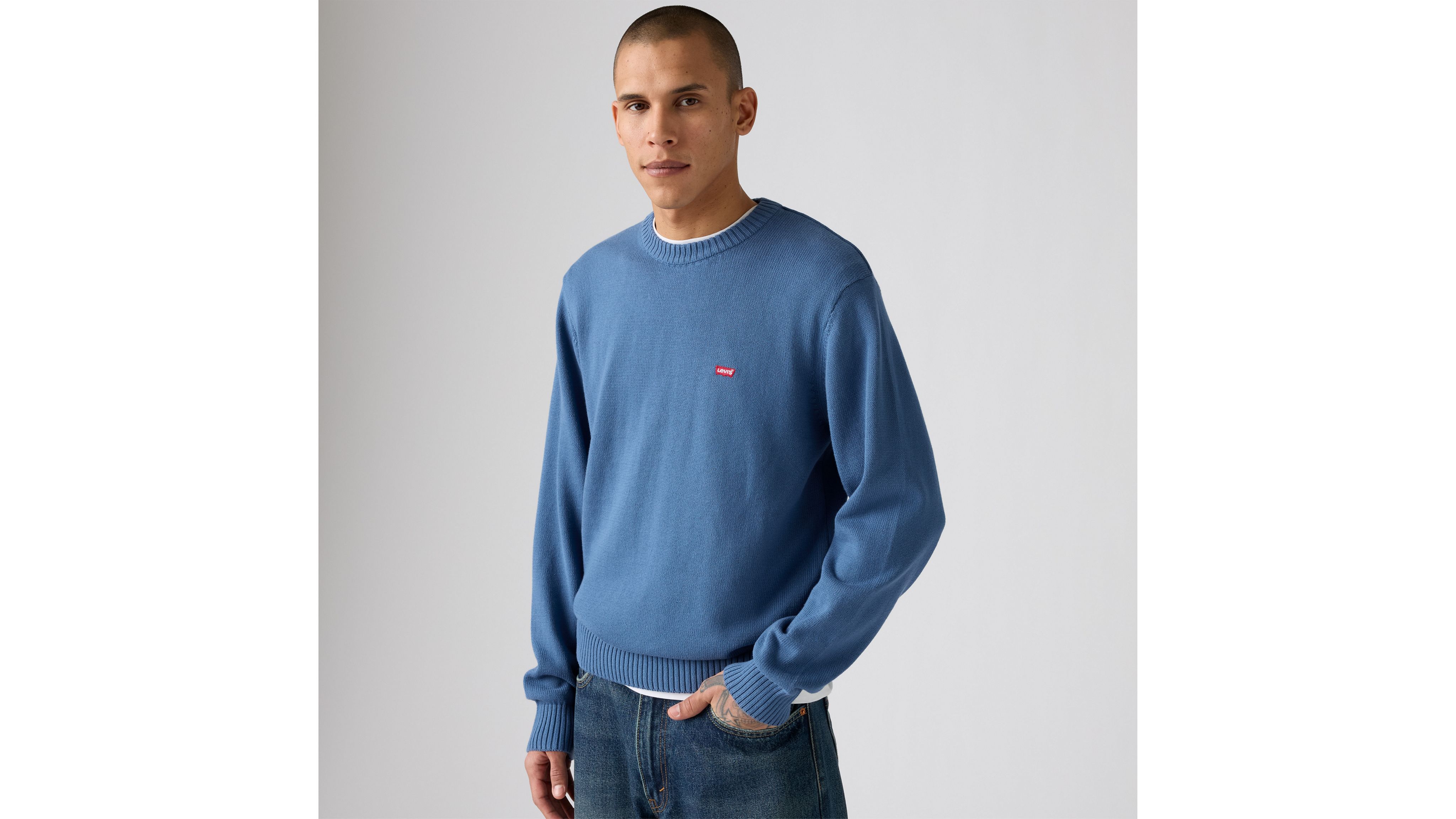 Classic Housemark Crewneck Sweatshirt - Niebieski | Levi's® PL