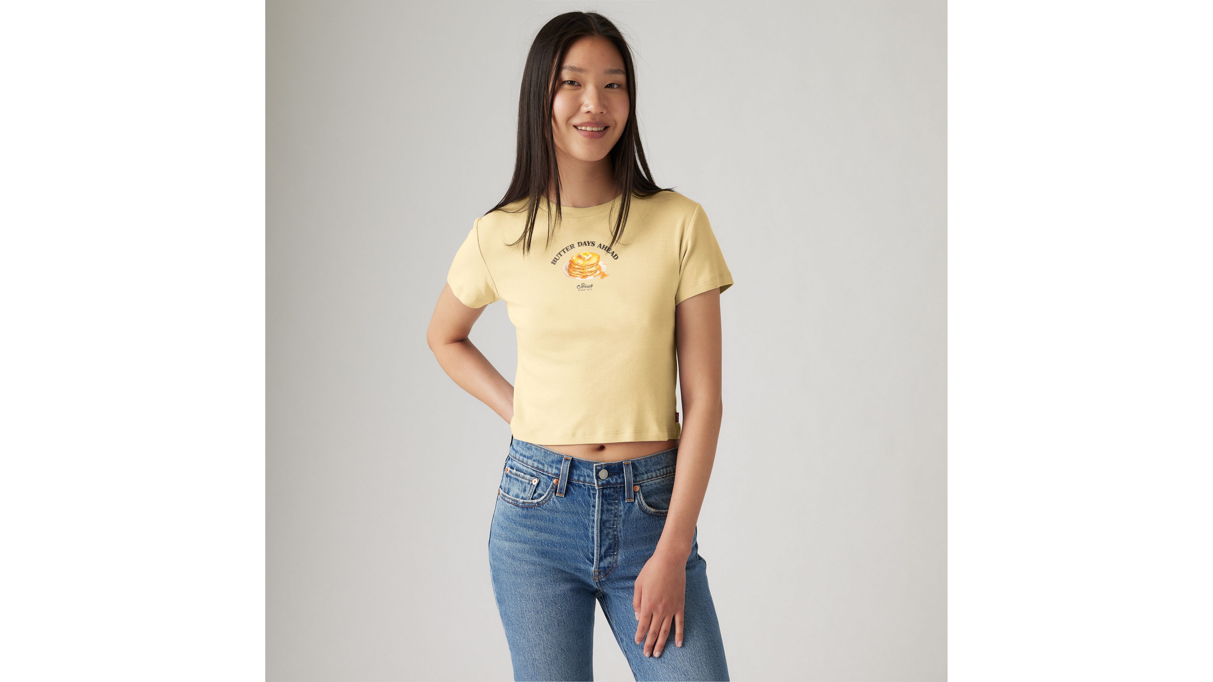 Graphic Mini Ringer Tee - Yellow | Levi's® FI