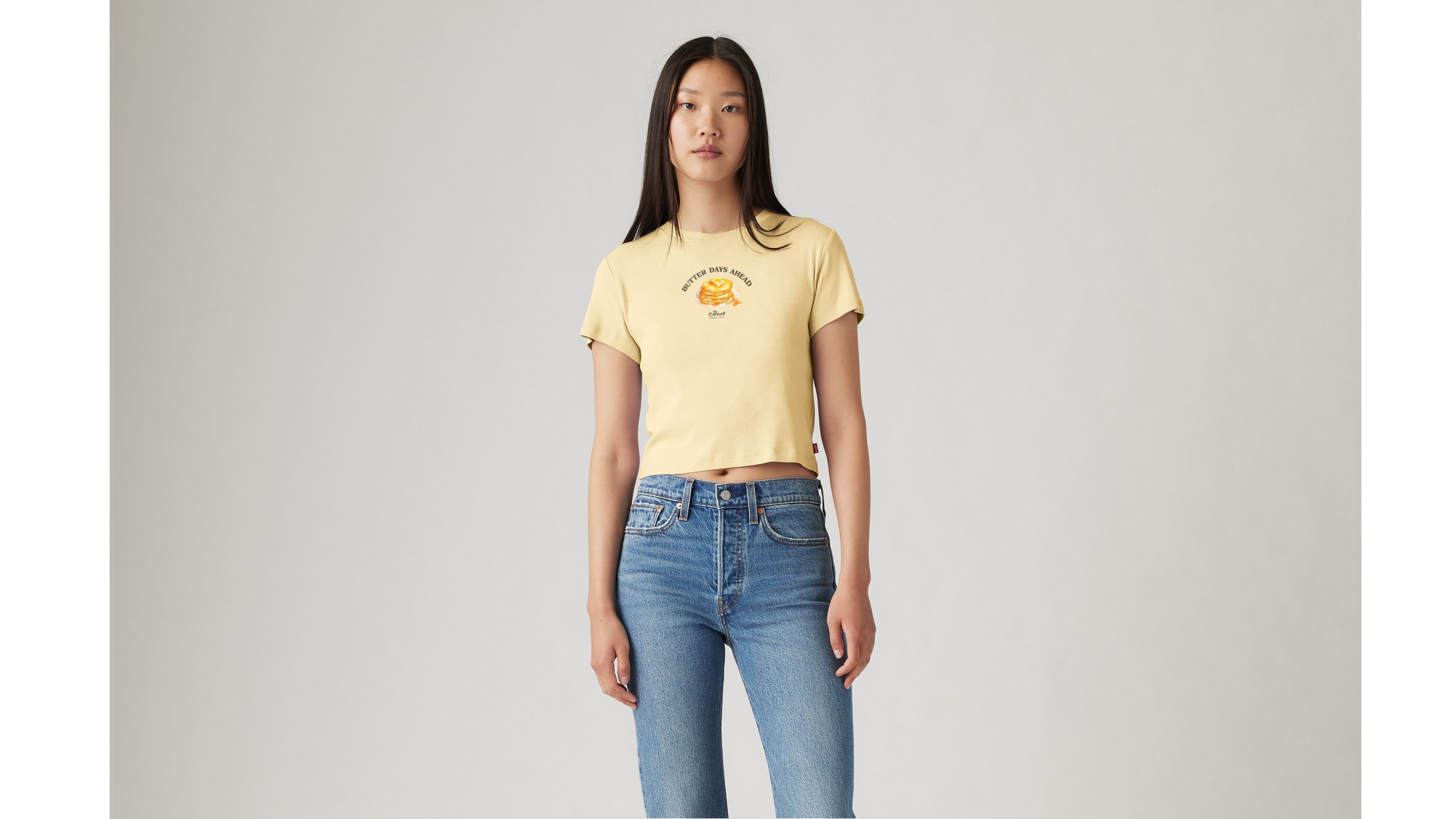 Graphic Mini Ringer Tee - Yellow | Levi's® FI