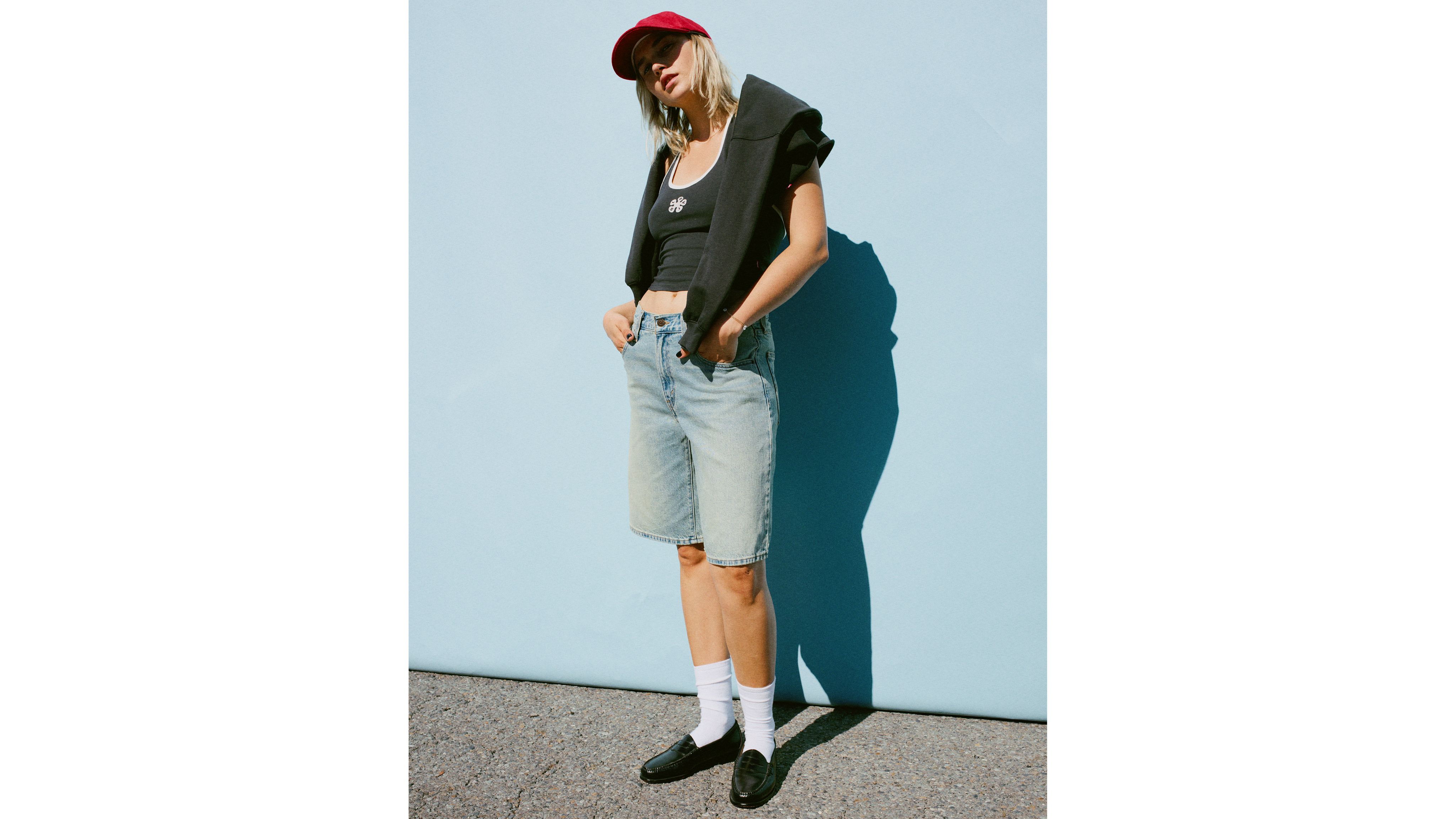 Jorty Baggy W Stylu Dad - Niebieski | Levi's® PL