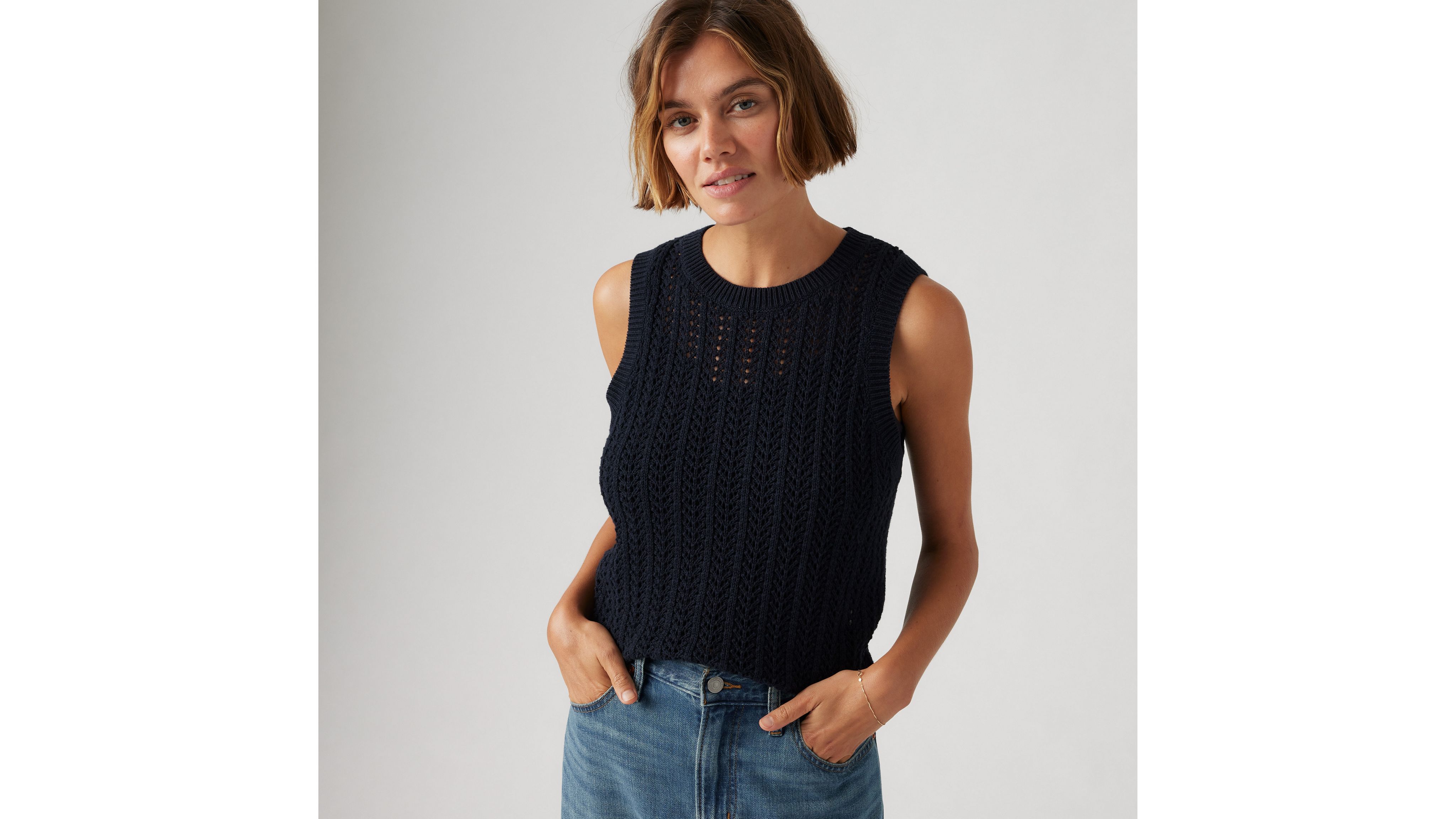 Sunrise Crochet Tank - Black | Levi's® GB