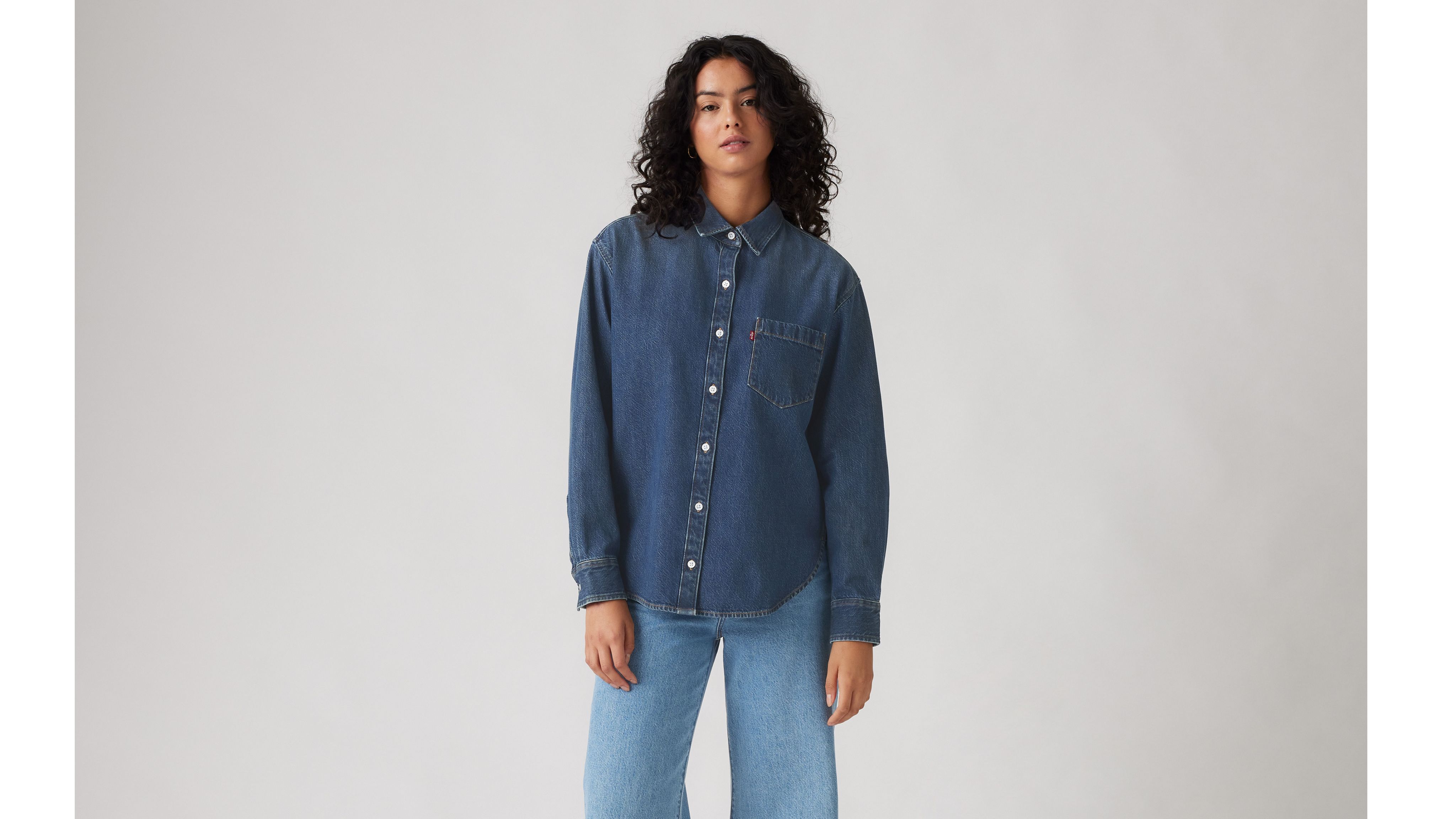 Harlie Boyfriend Shirt - Blue | Levi's® FI