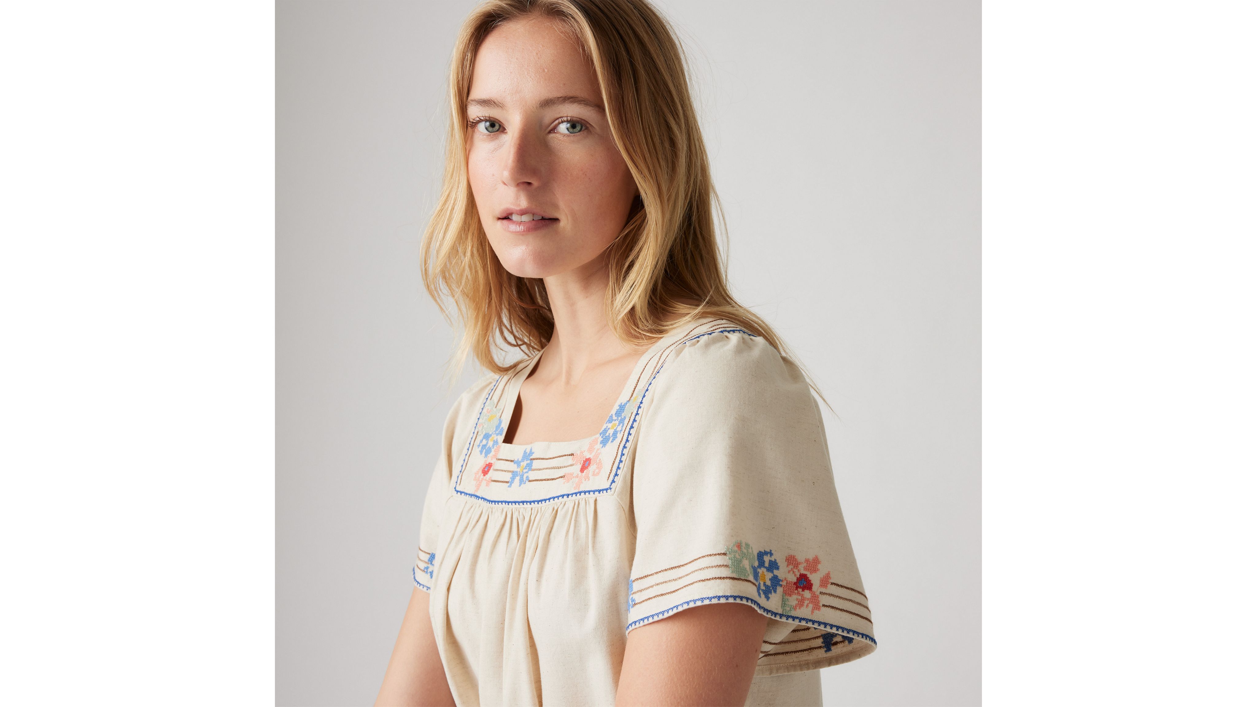 Ambre Babydoll Dress - Beige | Levi's® CH