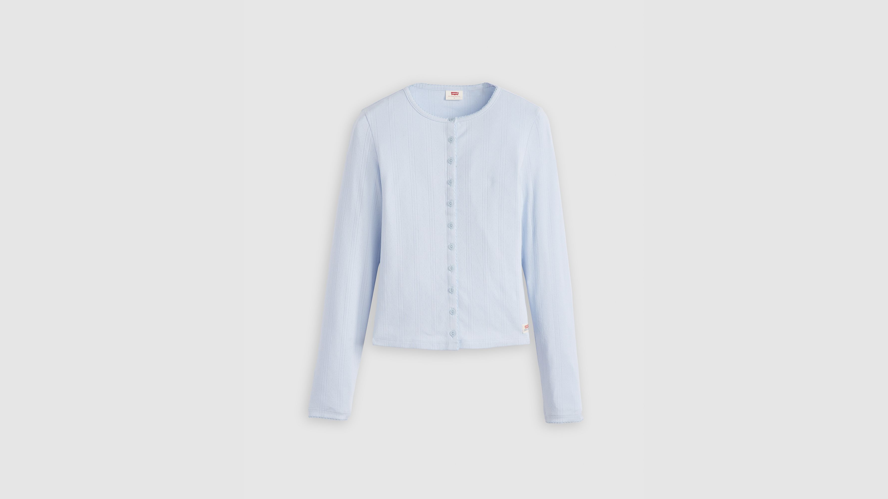Dry Goods Pointelle Long Sleeve Tee - Blue | Levi's® GB
