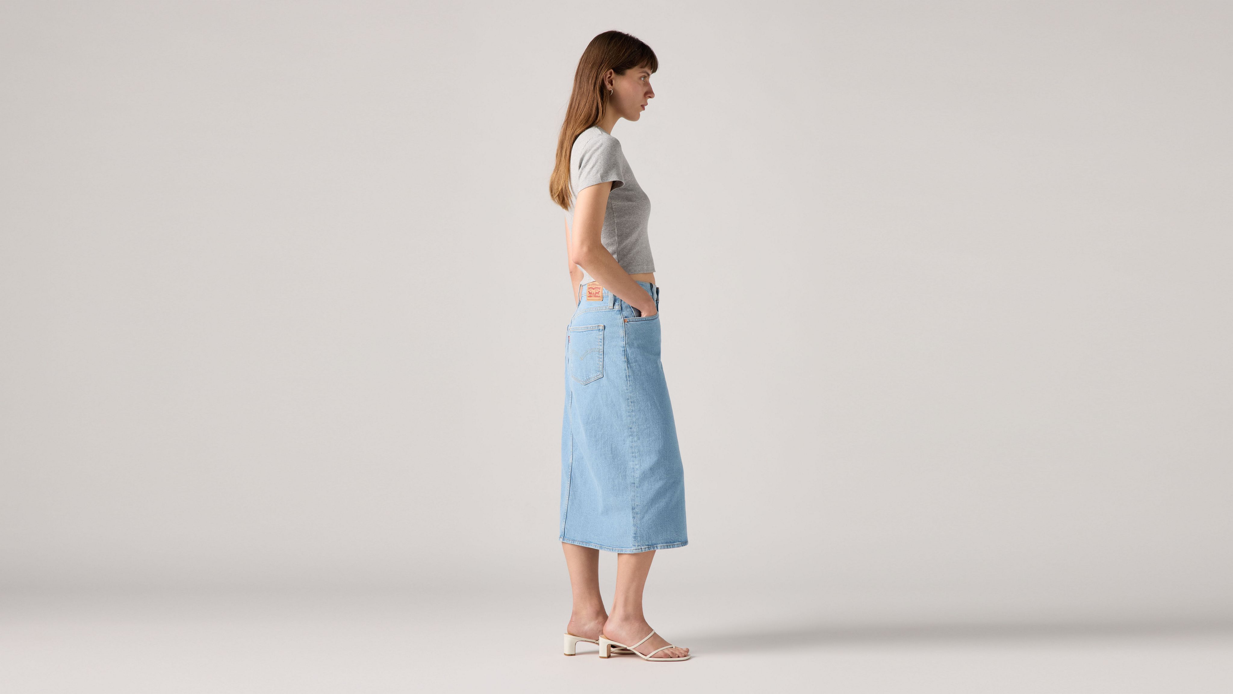 Side Slit Skirt - Blue | Levi's® FI