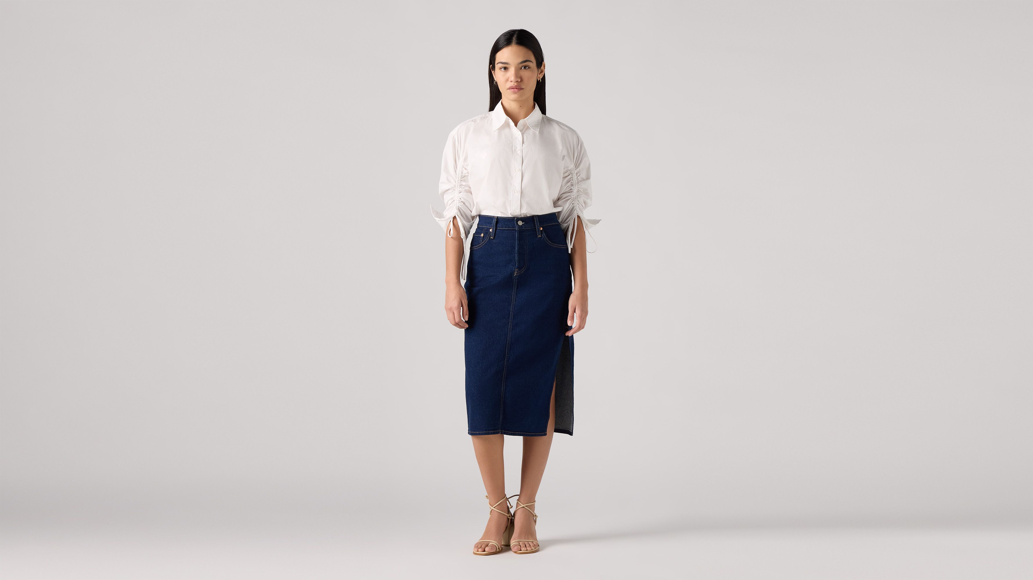 Side Slit Skirt - Blue | Levi's® IE