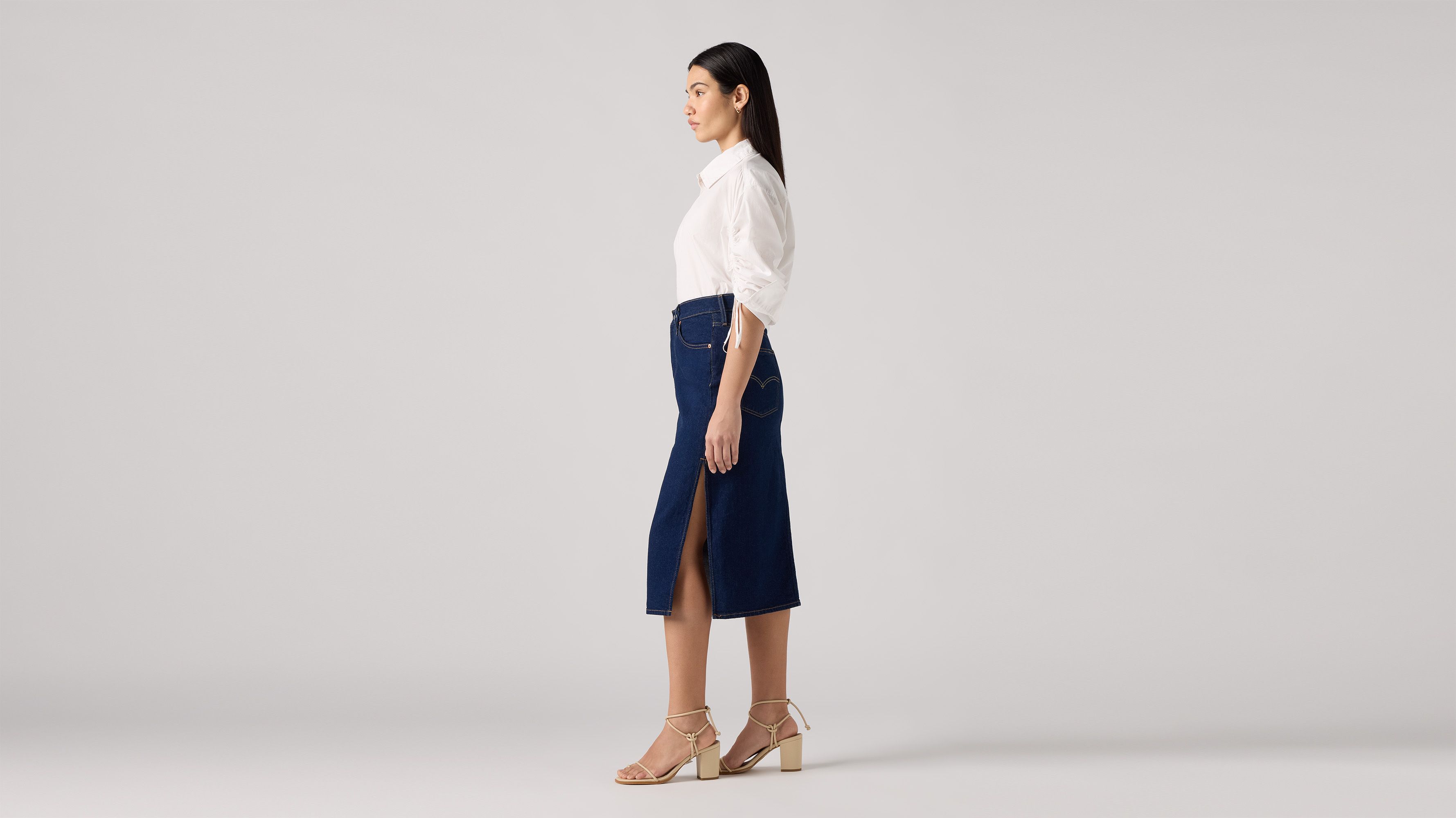 Side Slit Skirt - Blue | Levi's® IE