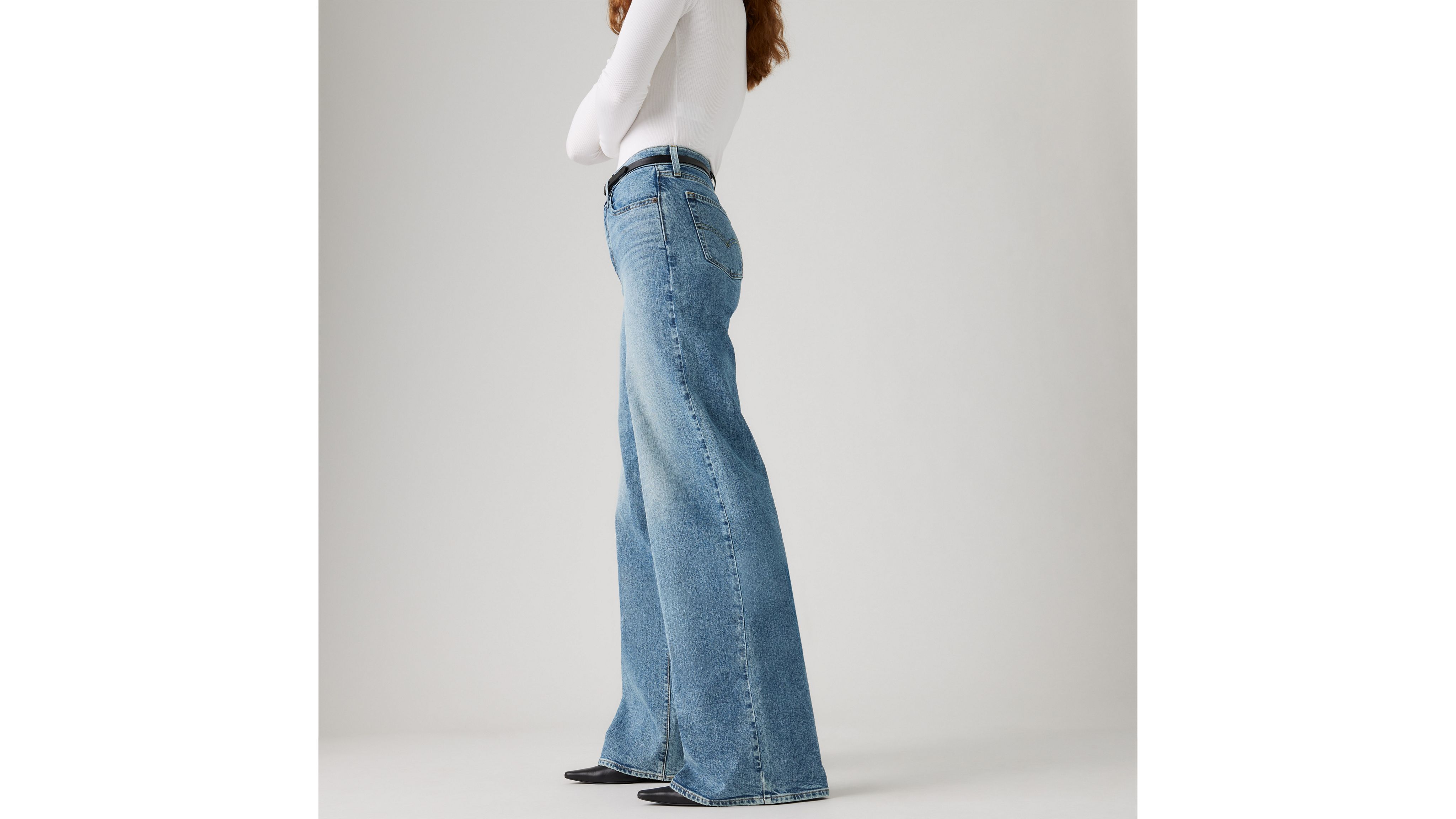 728™ High Rise Wide Leg Jeans - Blue | Levi's® FI
