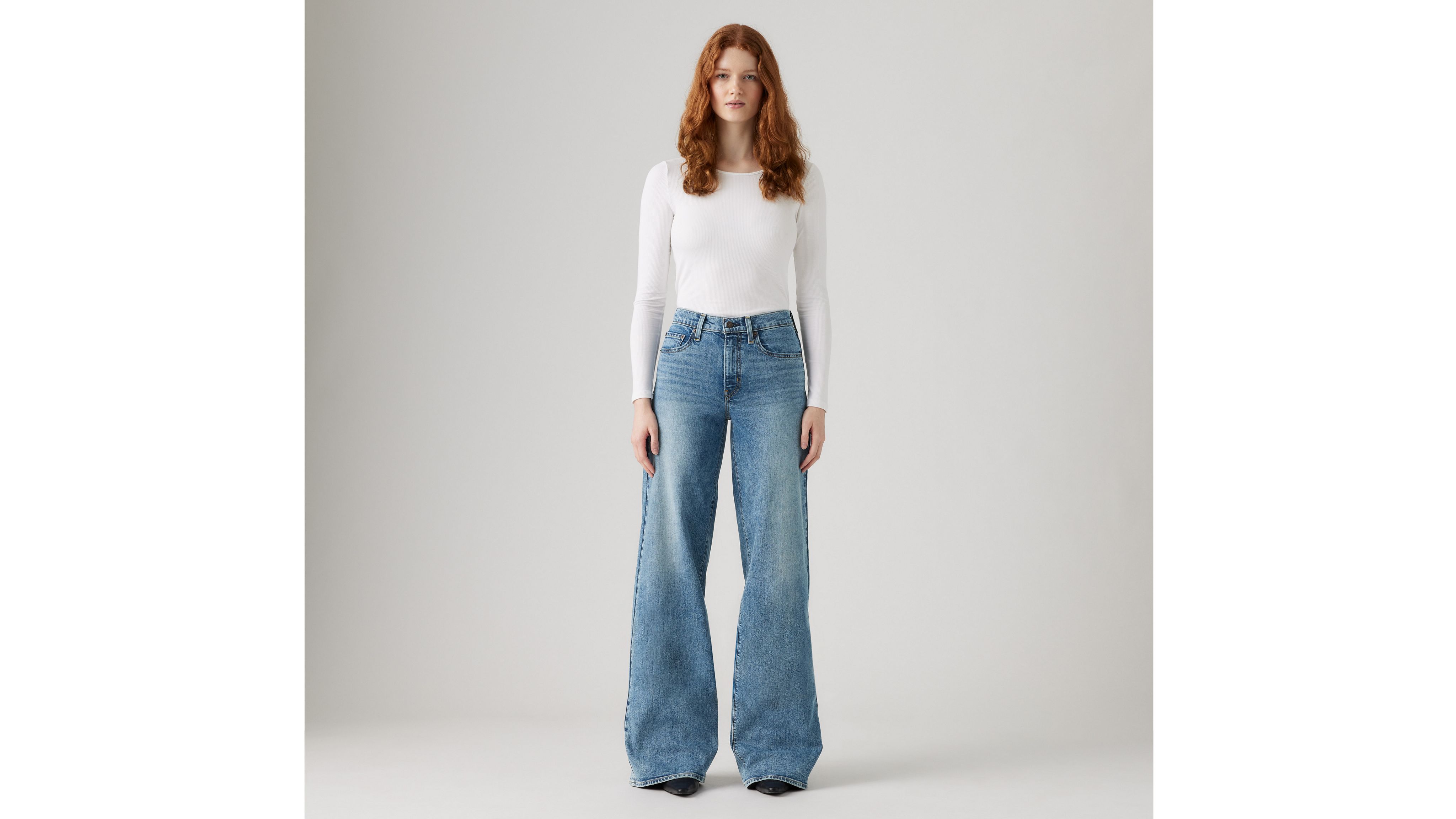 318™ Shaping Wide Leg Jeans - Blue | Levi's® GB