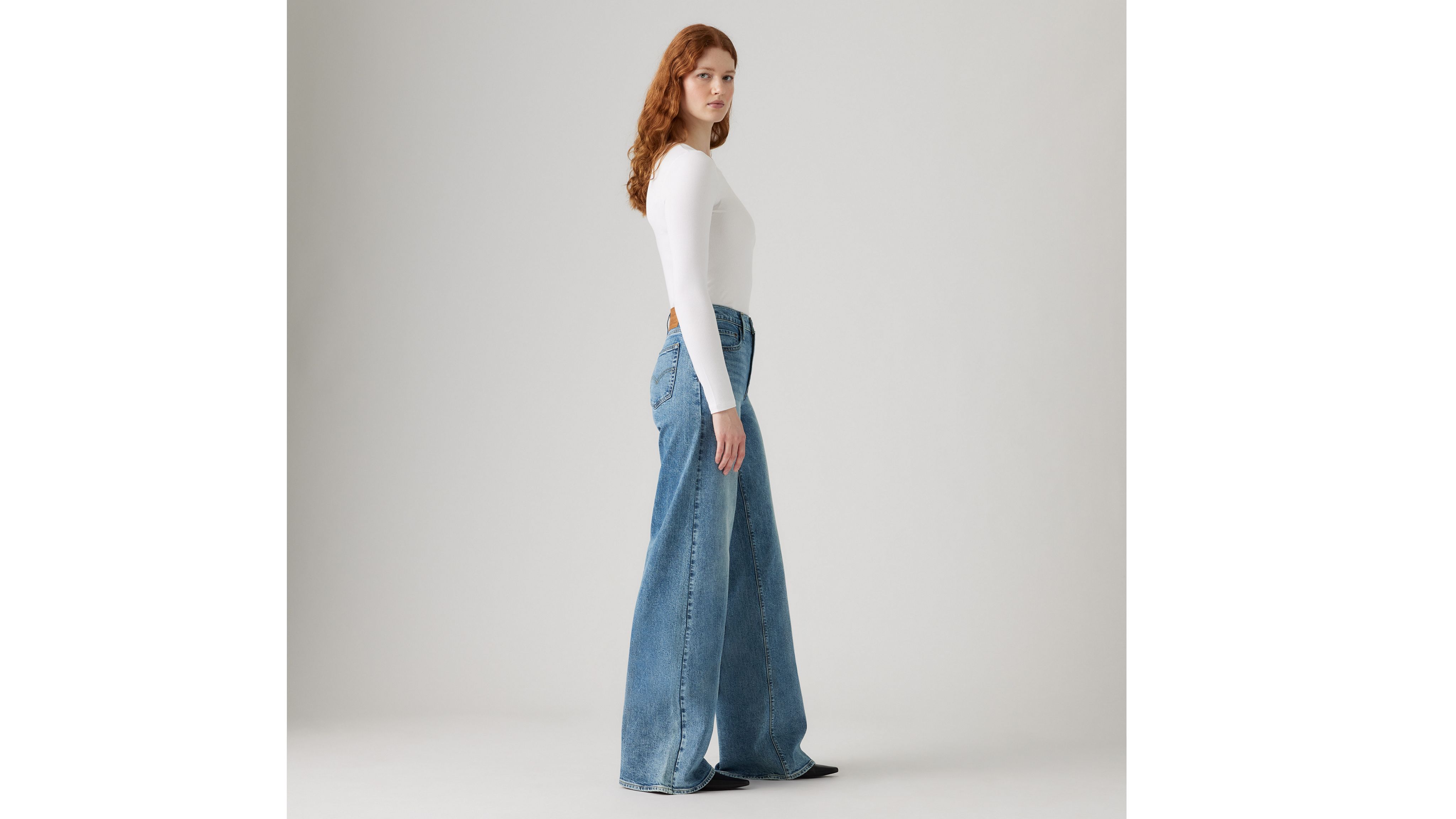 728™ High Rise Wide Leg Jeans - Blue | Levi's® GB