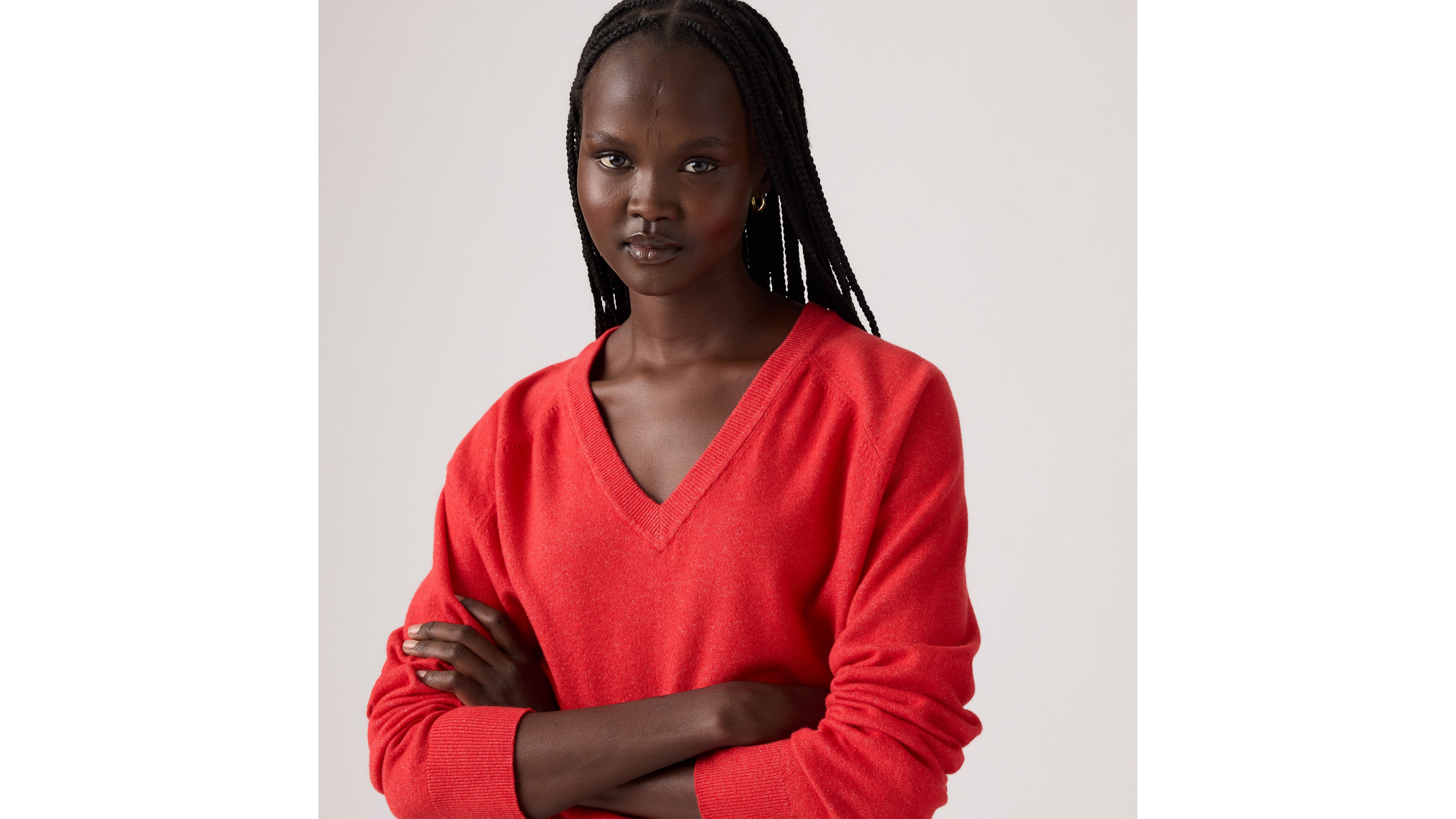 Supersoft V-neck Pullover Sweater - Red | Levi's® GB