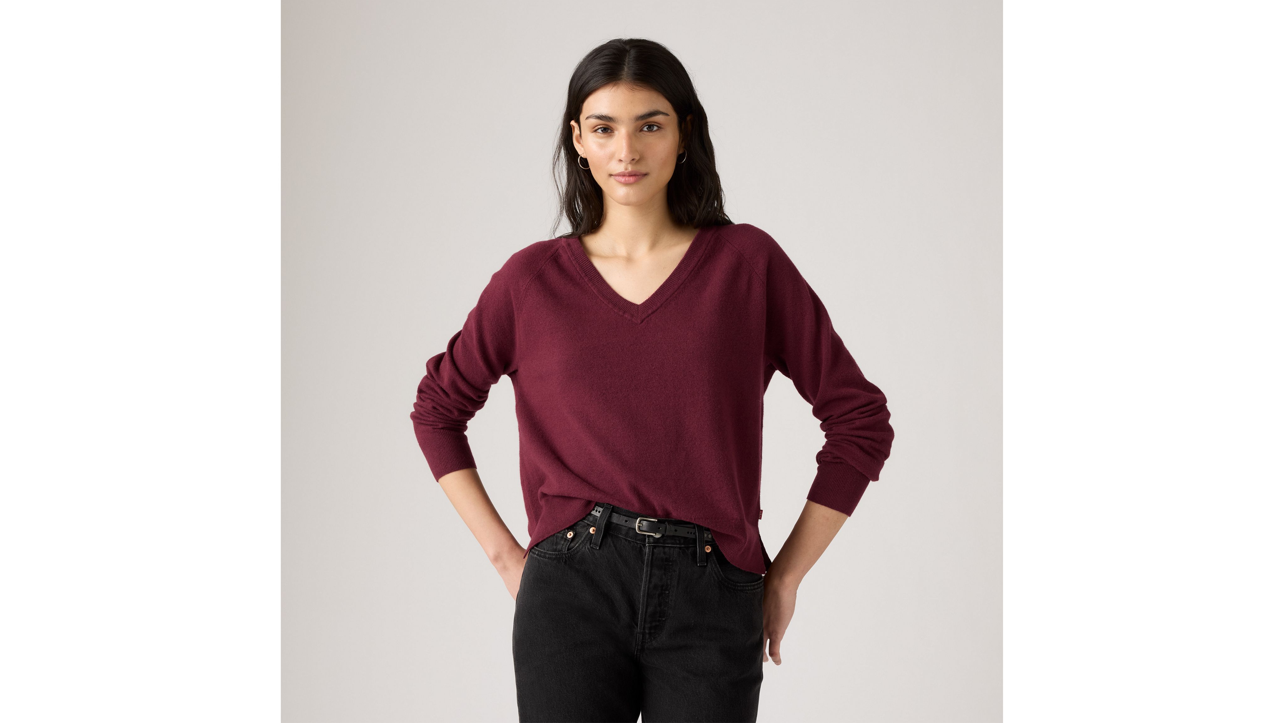 Pull Col v Ultra-doux - Rouge | Levi's® FR