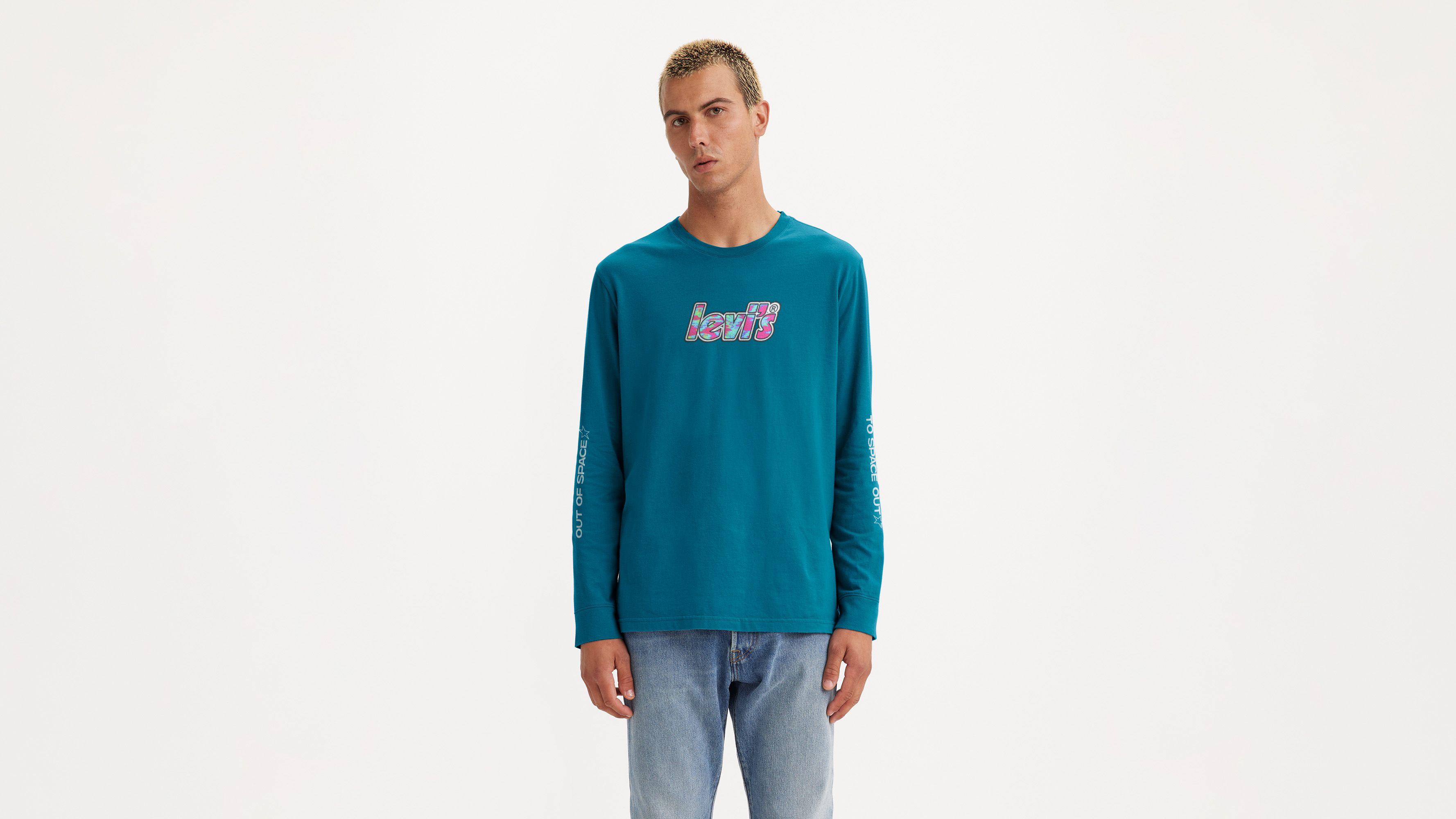 Relaxed Fit Long Sleeve Graphic T-shirt - Blue | Levi's® US