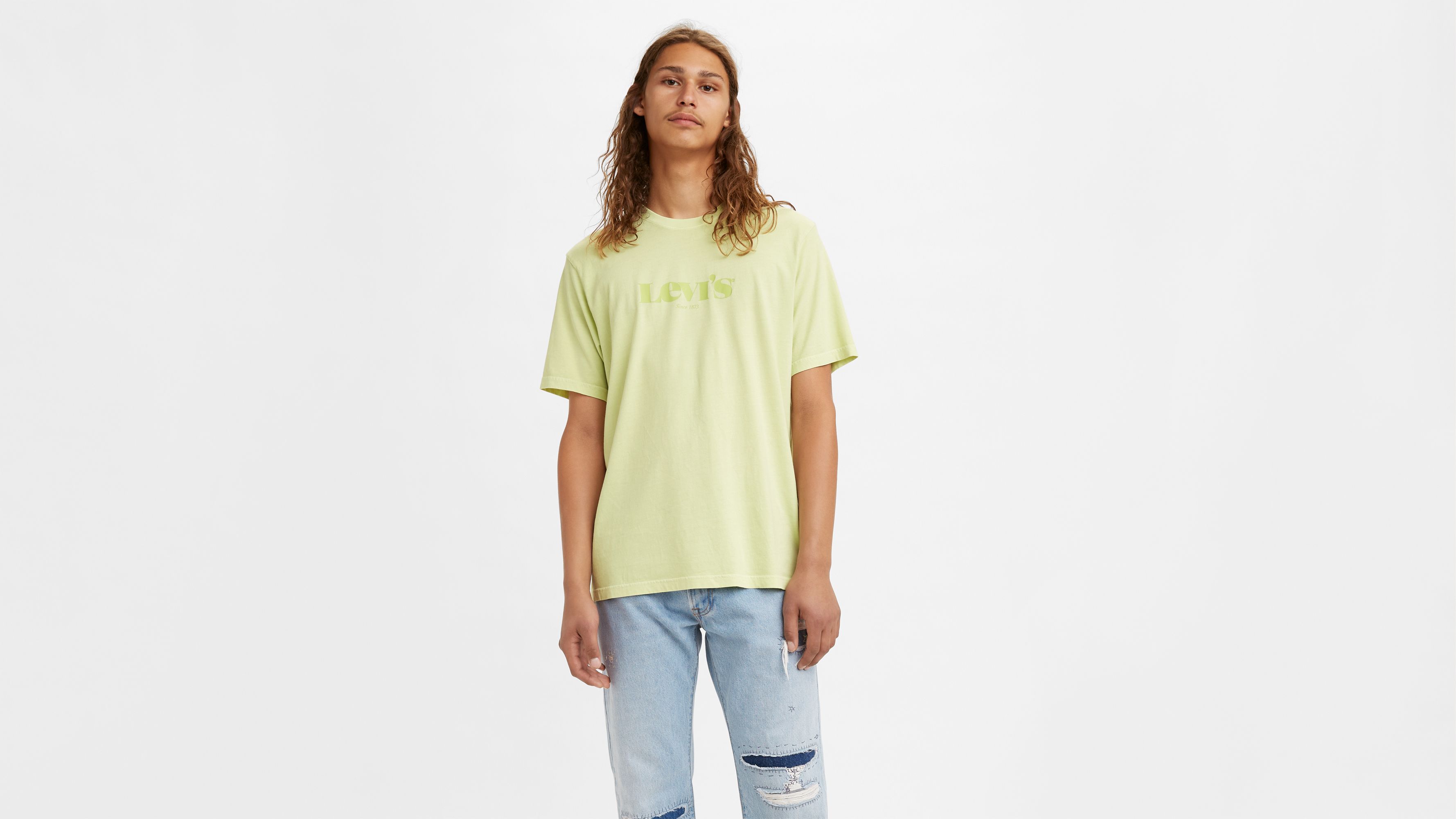 Relaxed Graphic Crewneck Tee Shirt - Yellow | Levi's® CA
