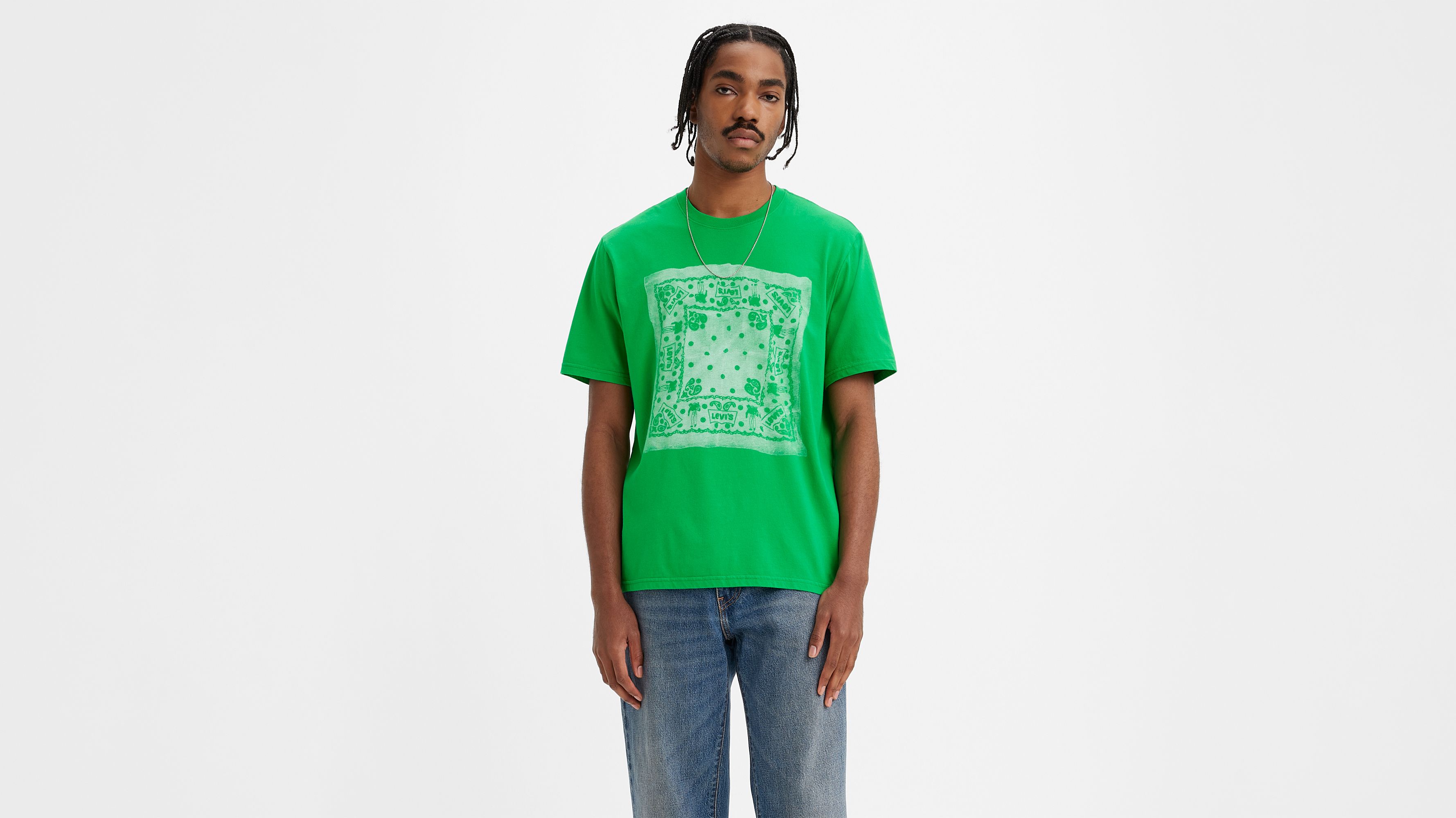 Relaxed Fit Tee - Green | Levi's® AT