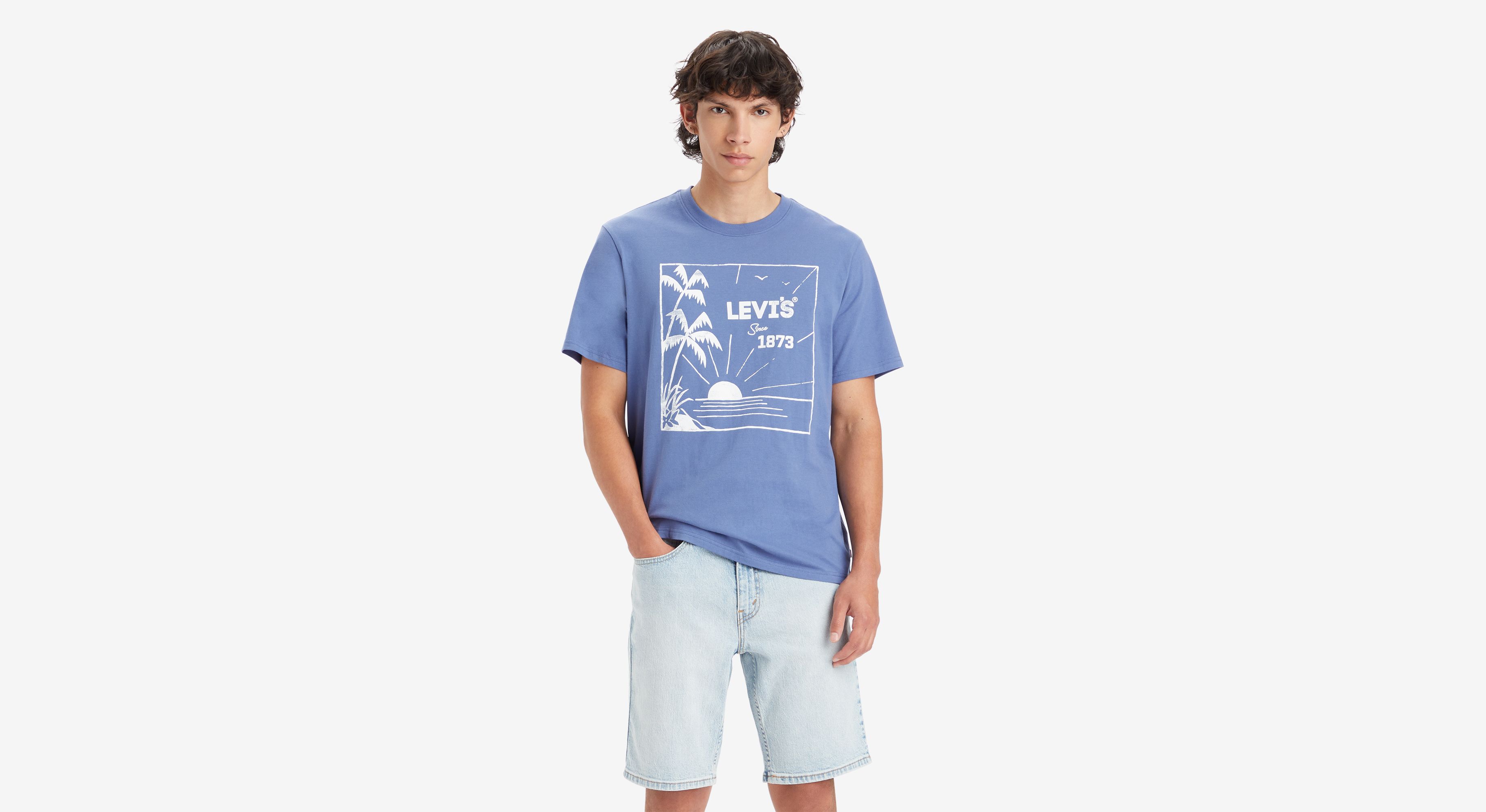 Relaxed Fit Short Sleeve Graphic T-shirt - Blue | Levi's® US