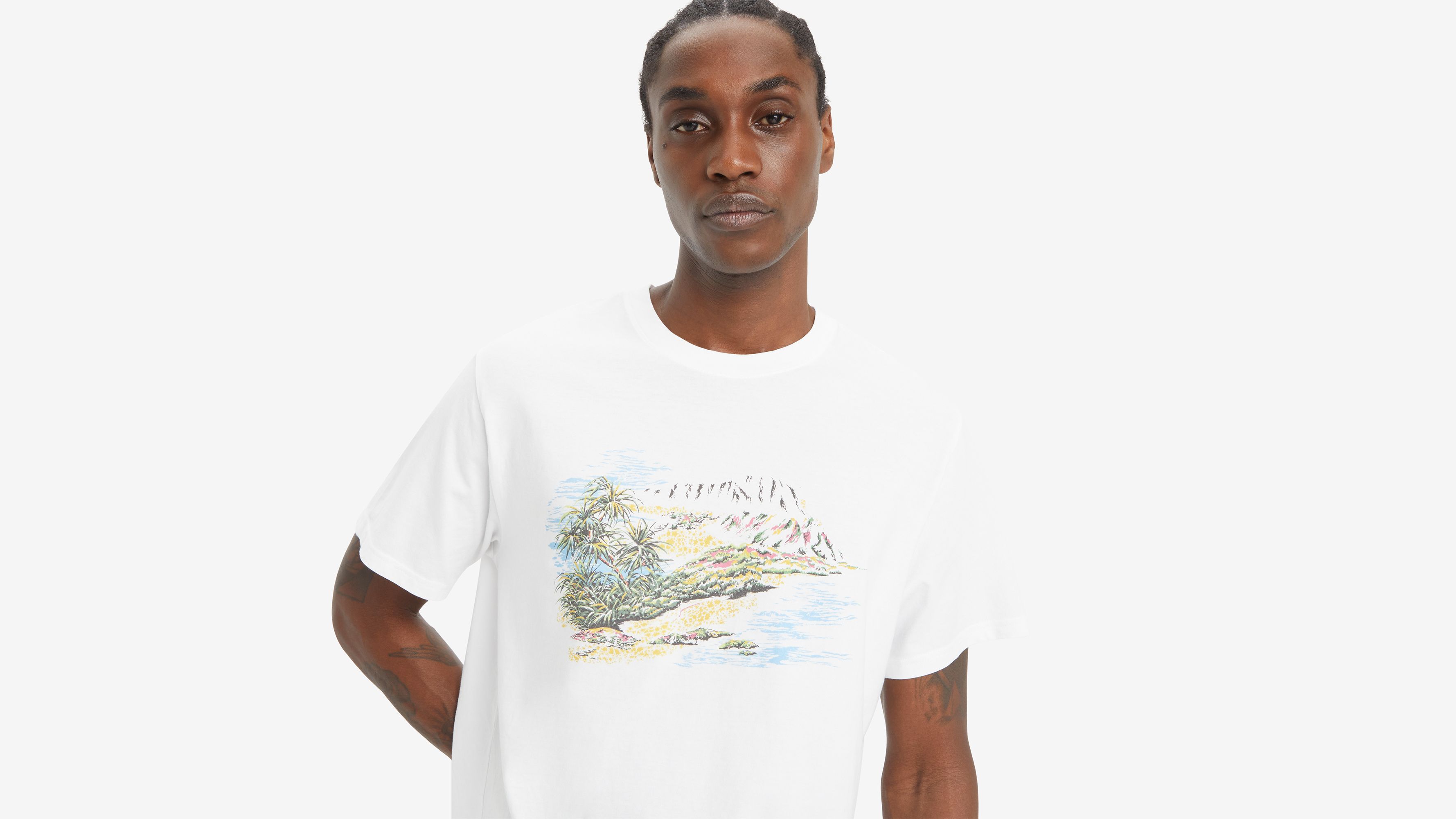 Relaxed Fit Graphic Tee - White | Levi's® FR