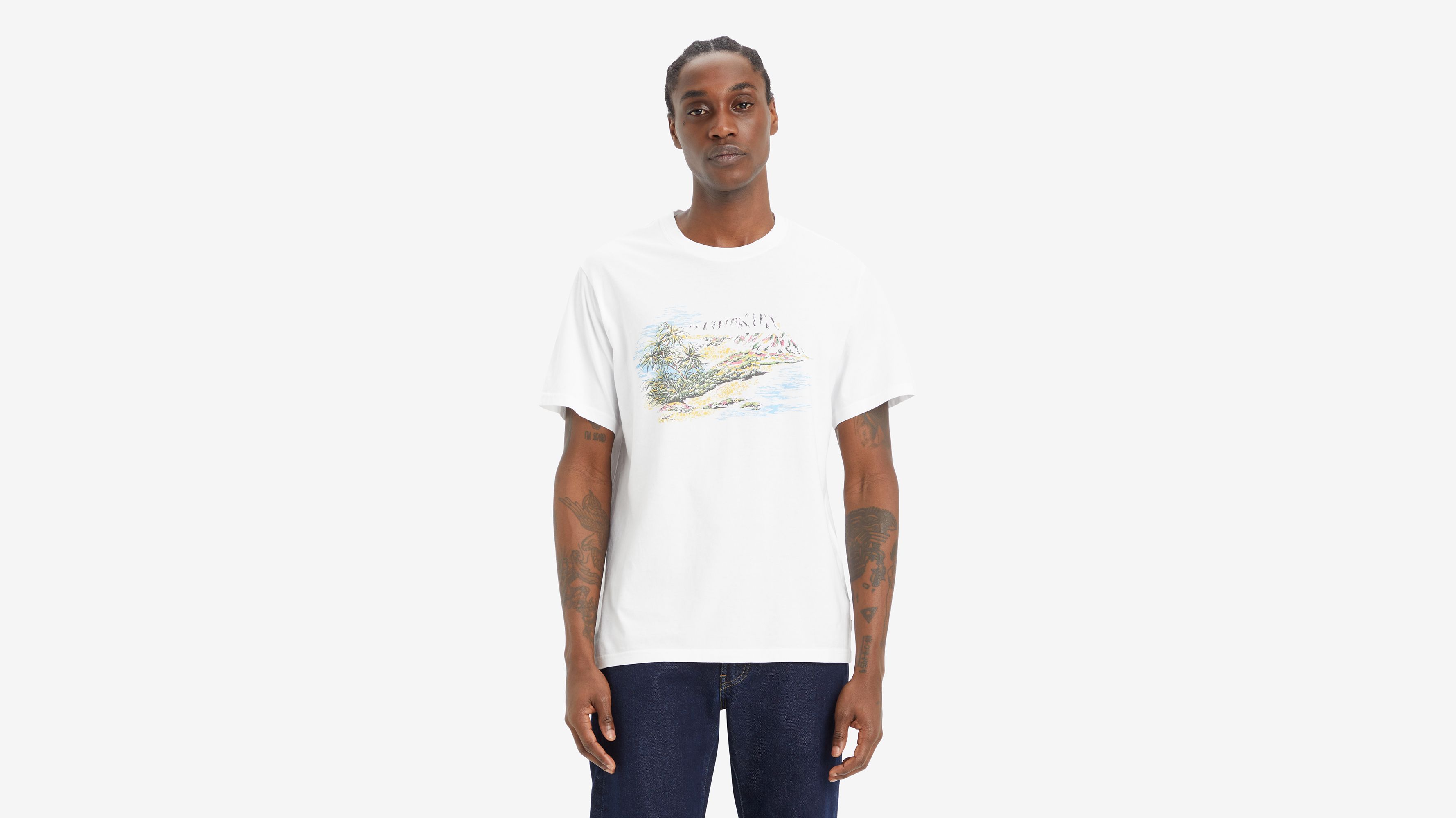 Relaxed Fit Graphic Tee - White | Levi's® FR