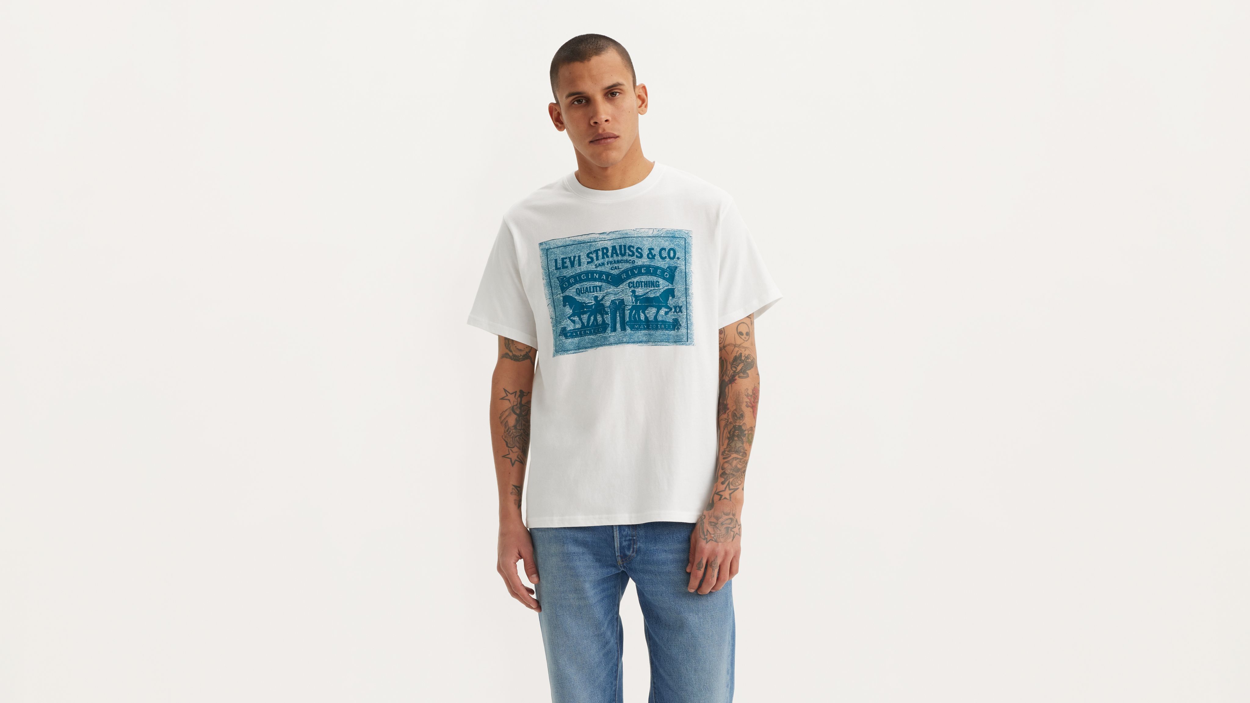 T-shirt Stampata Taglio Comodo - Bianco | Levi's® CH
