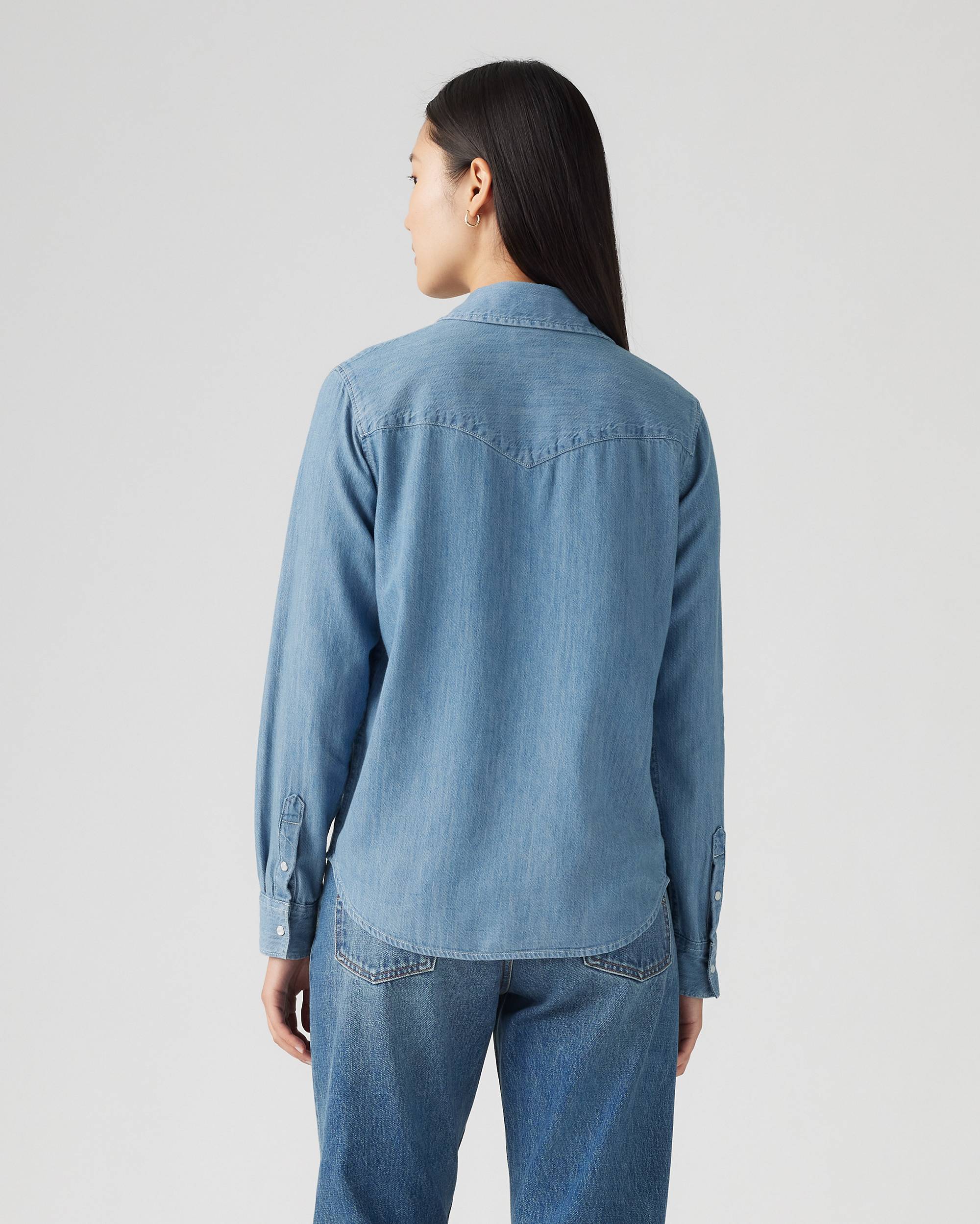 Iconic Western Linen+ Denim Shirt - Blue | Levi's® LI Iconic Western Linen+ Denim Shirt - Blue | Levi's® LI
