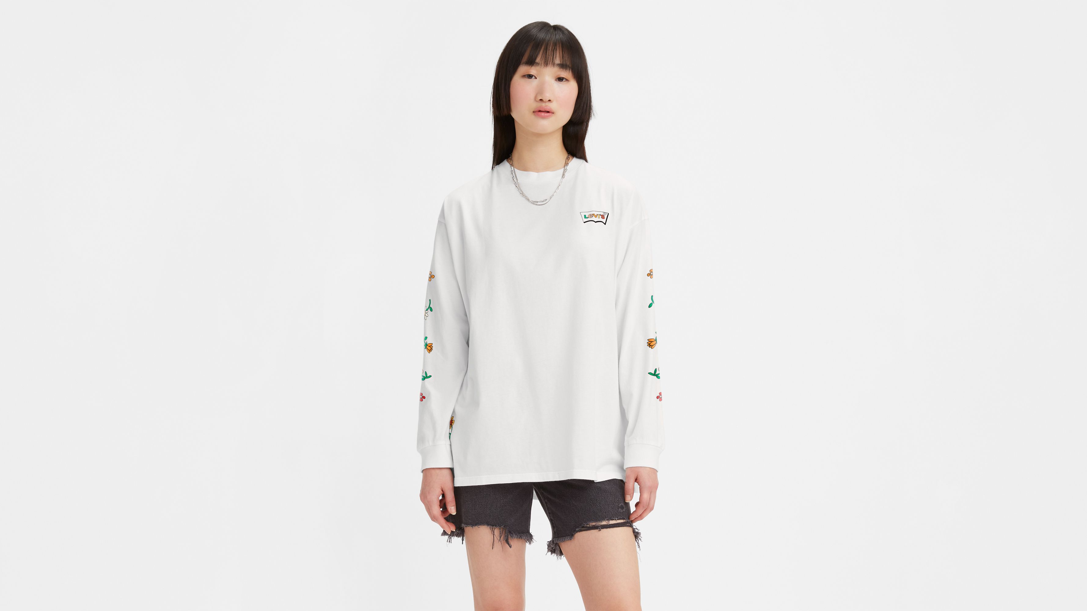 Graphic Long Sleeve Roadtrip T-shirt - White | Levi's® US