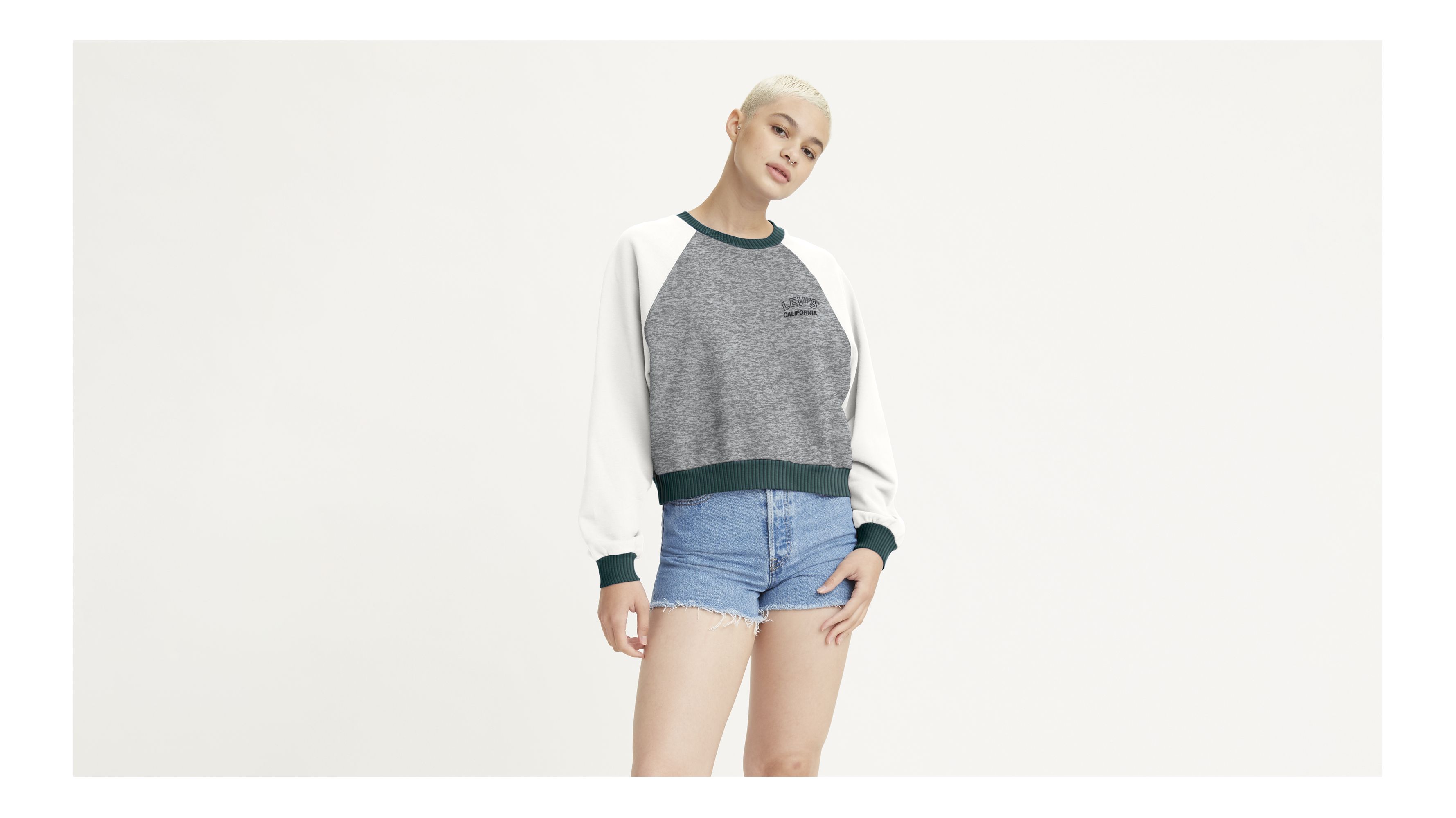 Vintage Raglan Crewneck Sweatshirt - Grey | Levi's® US