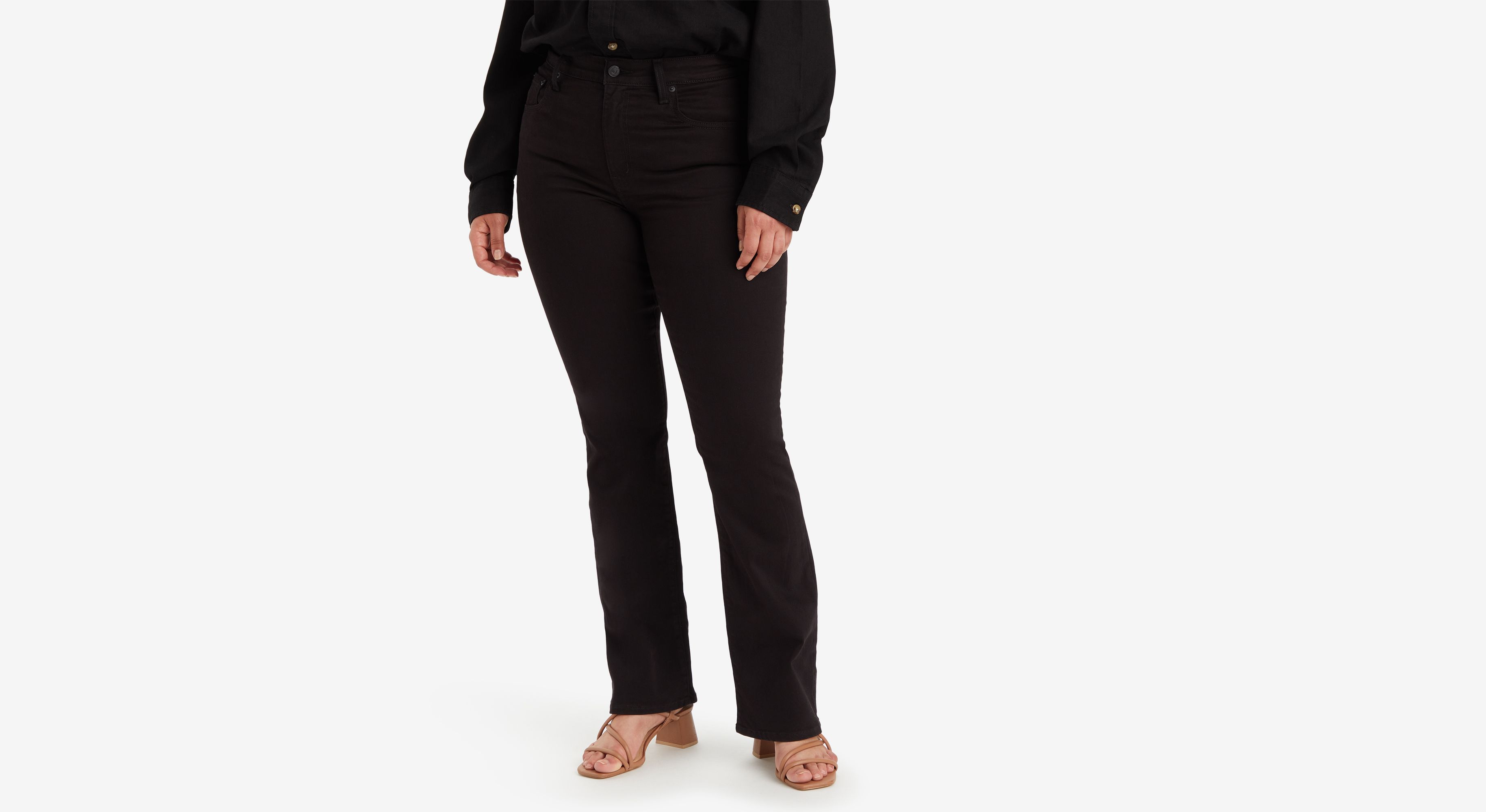 725™ High Rise Bootcut Jeans - Black | Levi's® LV