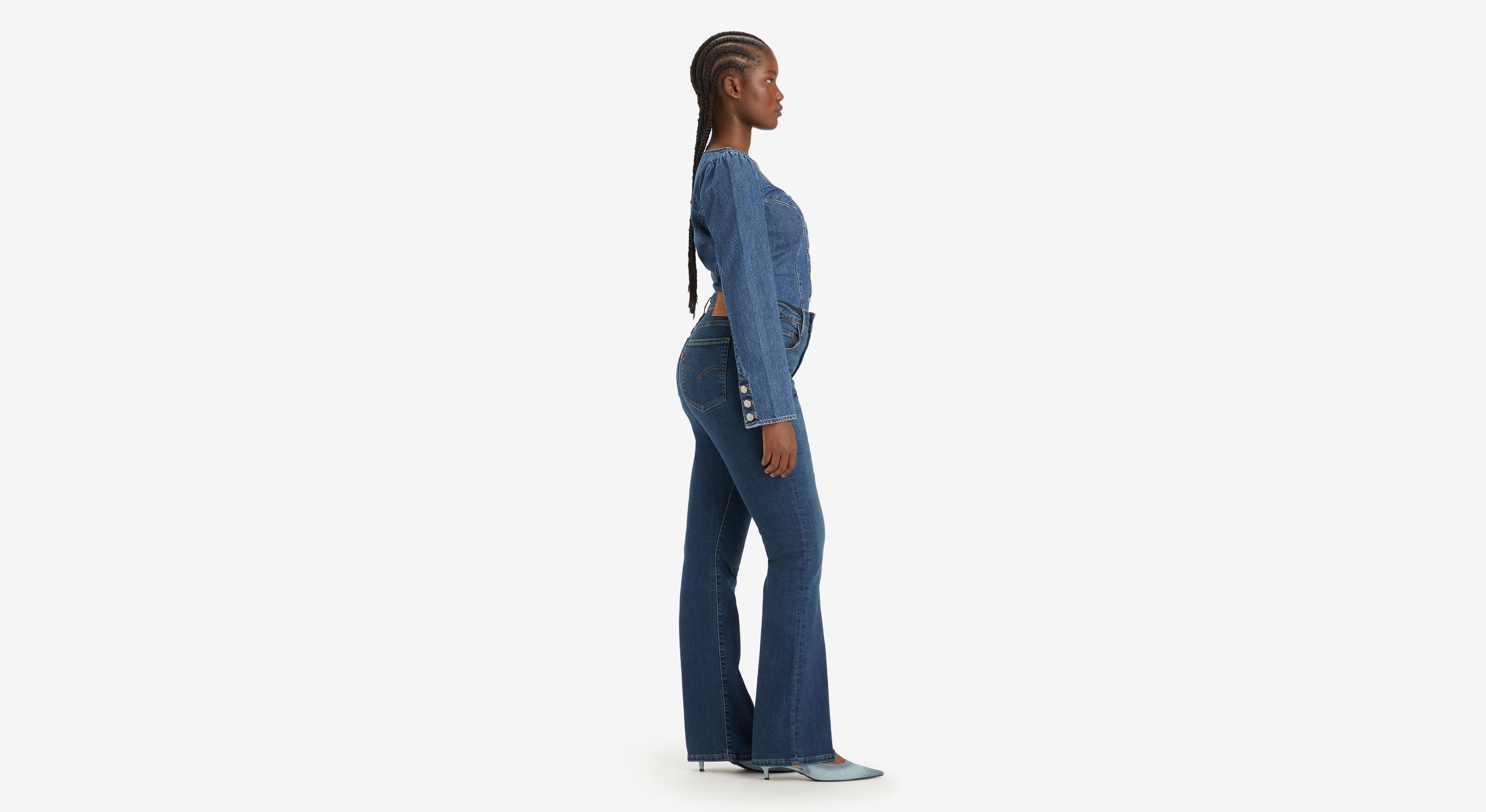 725™ High Rise Bootcut Jeans - Blue | Levi's® GB