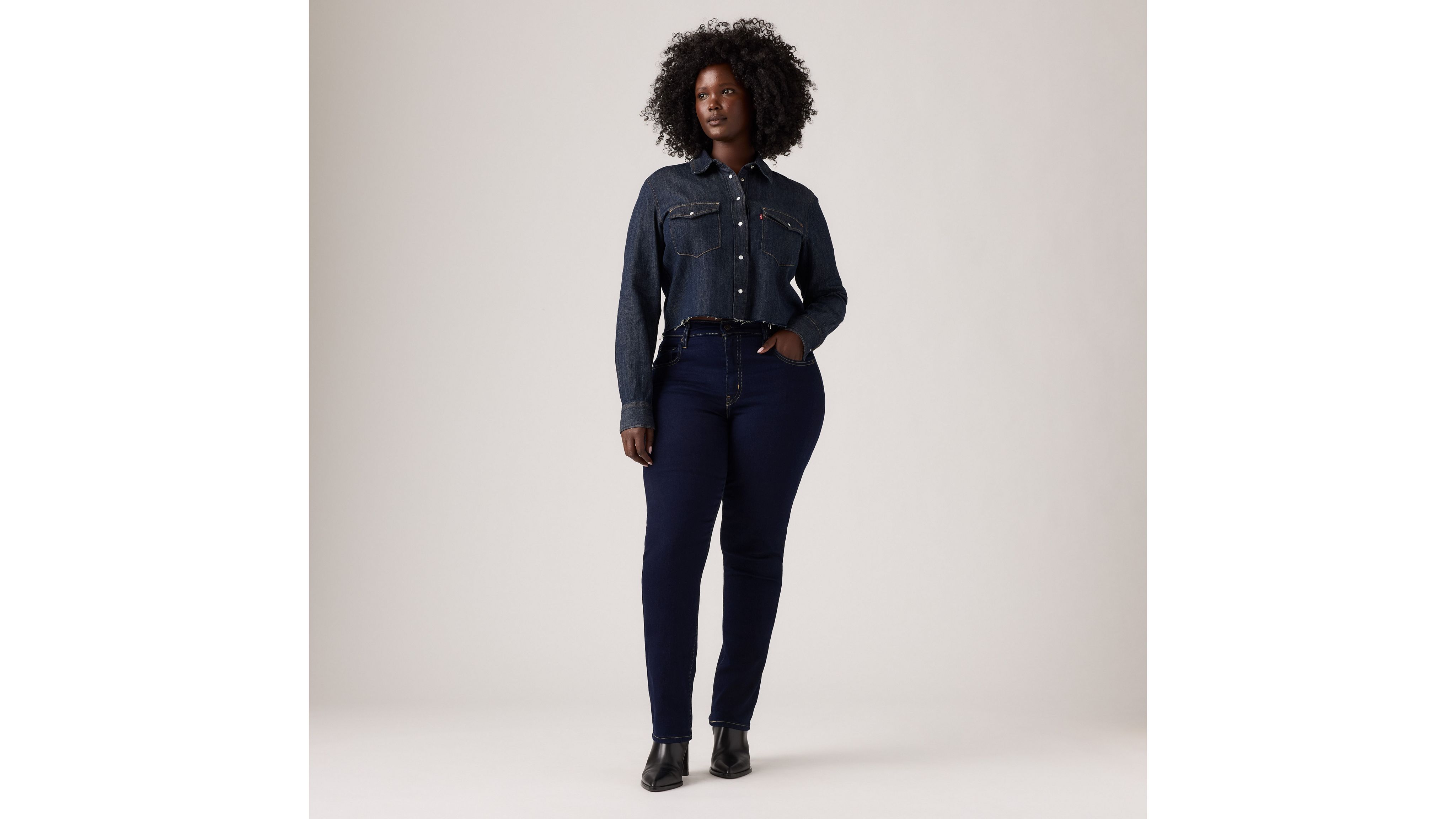 724™ High Rise Straight Jeans - Blue | Levi's® MC