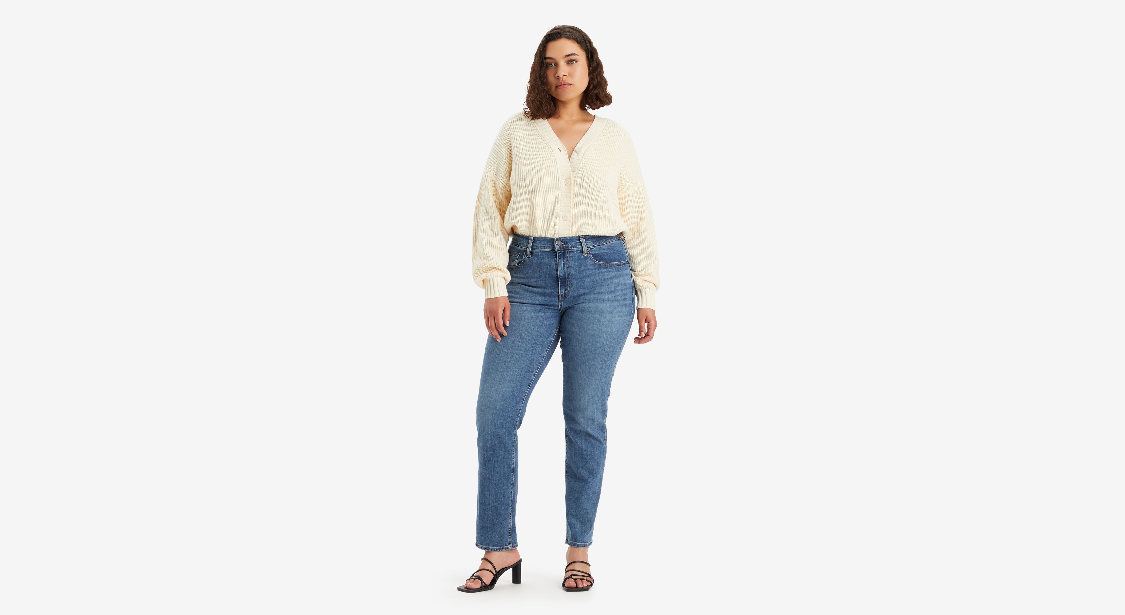 724™ High Rise Straight Jeans - Blue | Levi's® HR