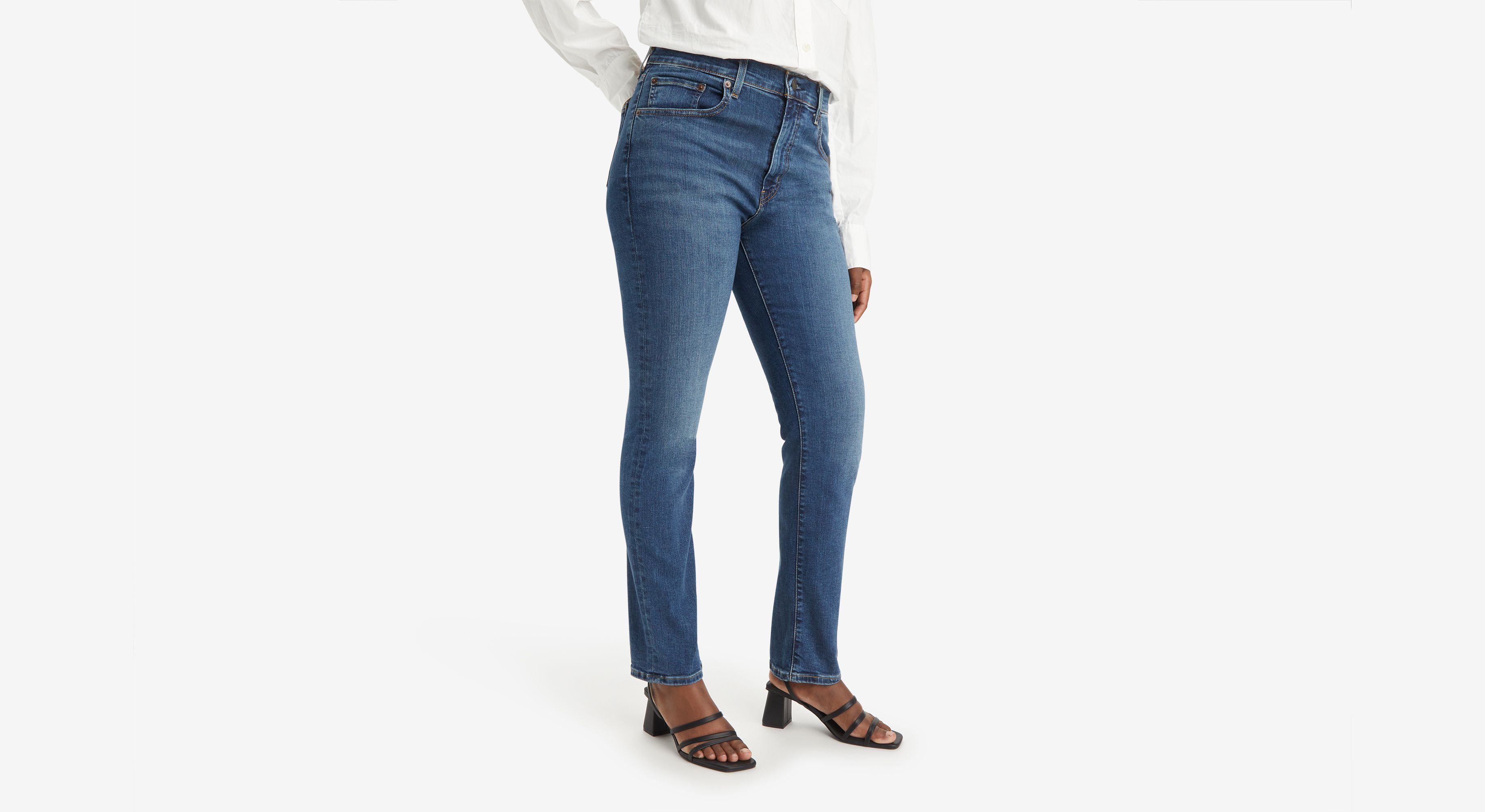 724™ High Rise Straight Jeans - Blue | Levi's® FR