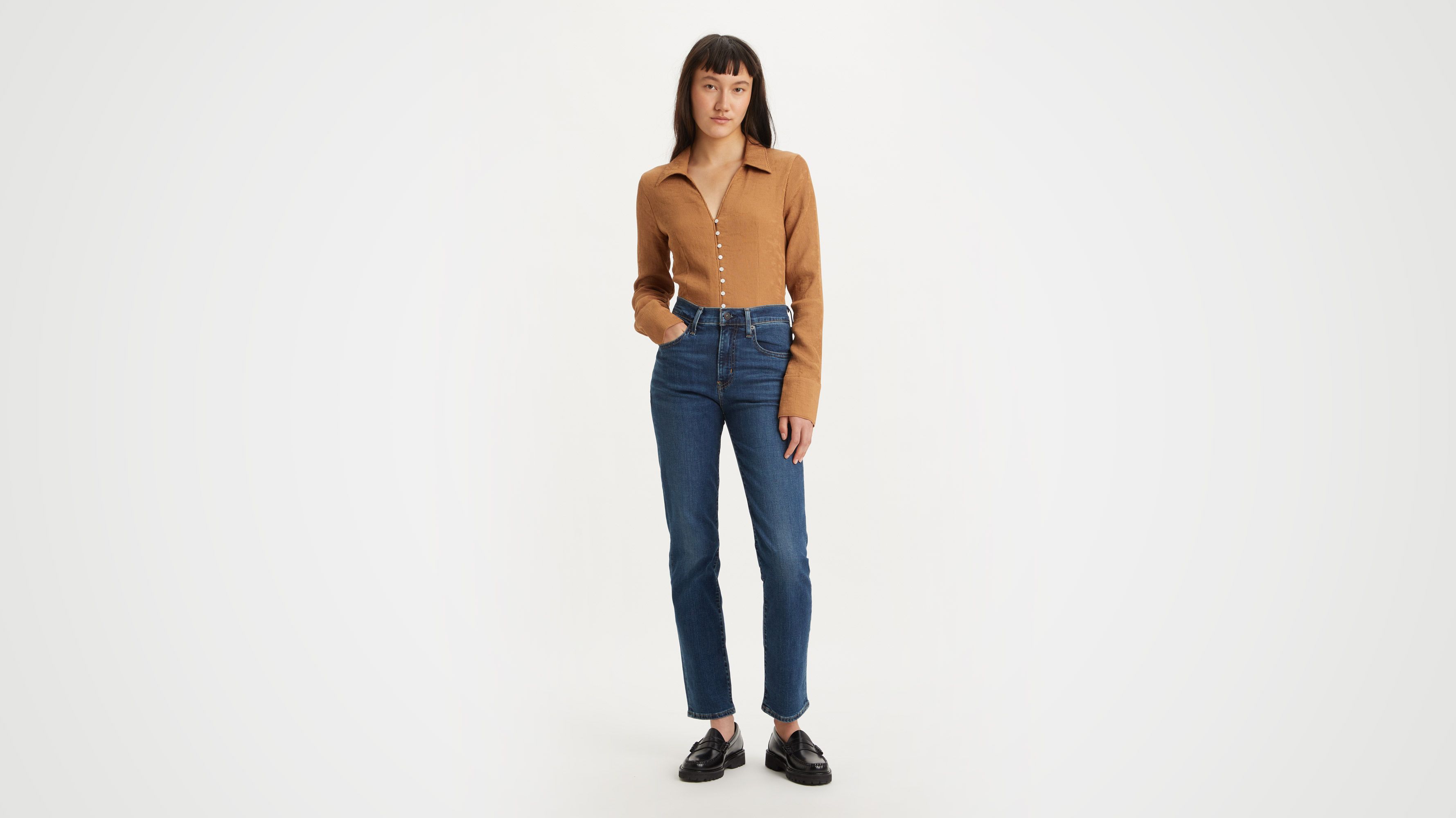 724™ High Rise Straight Jeans - Blue | Levi's® FR
