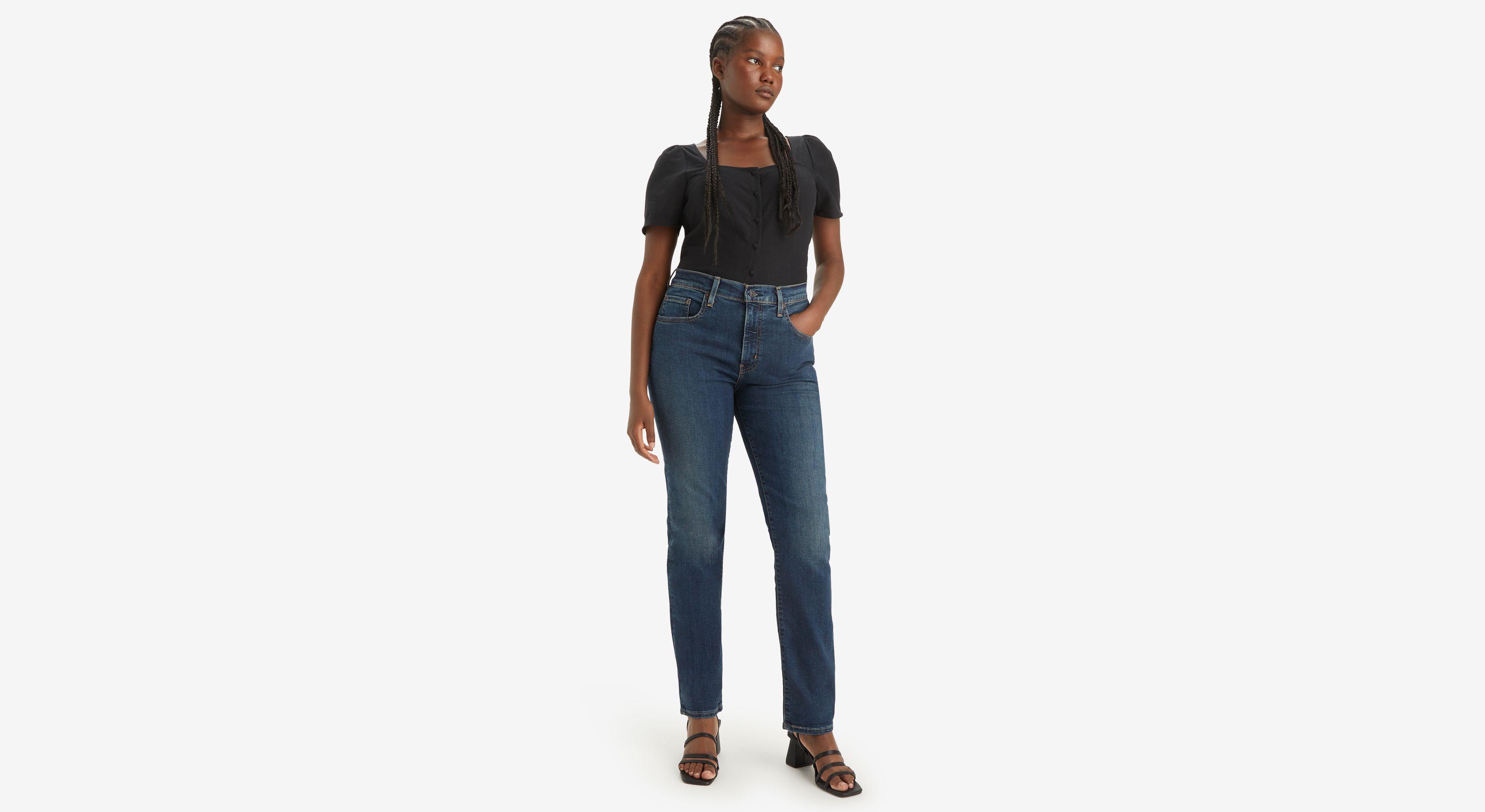 724™ High Rise Straight Jeans - Blue | Levi's® CH