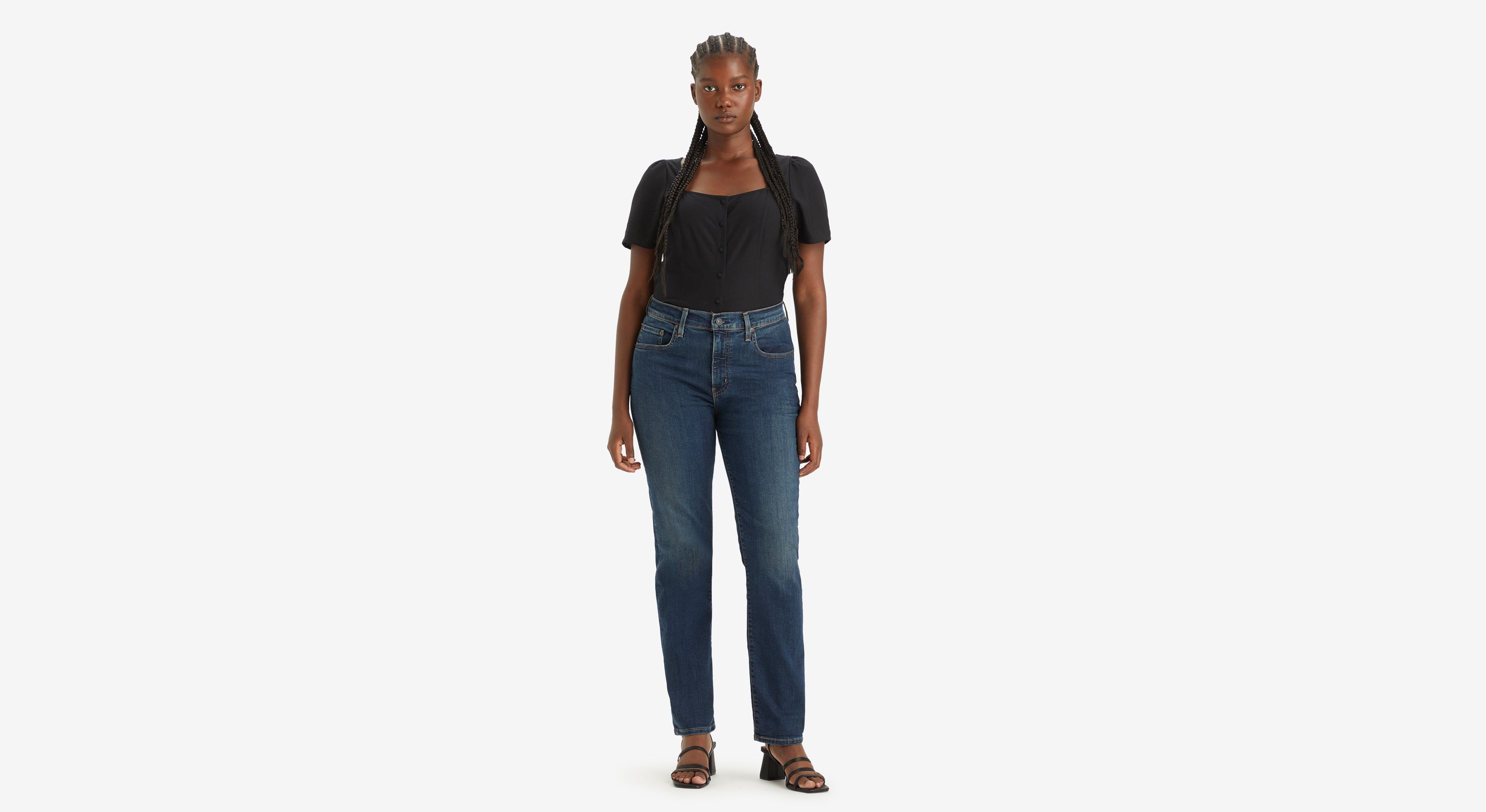 724™ High Rise Straight Jeans - Blue | Levi's® GB