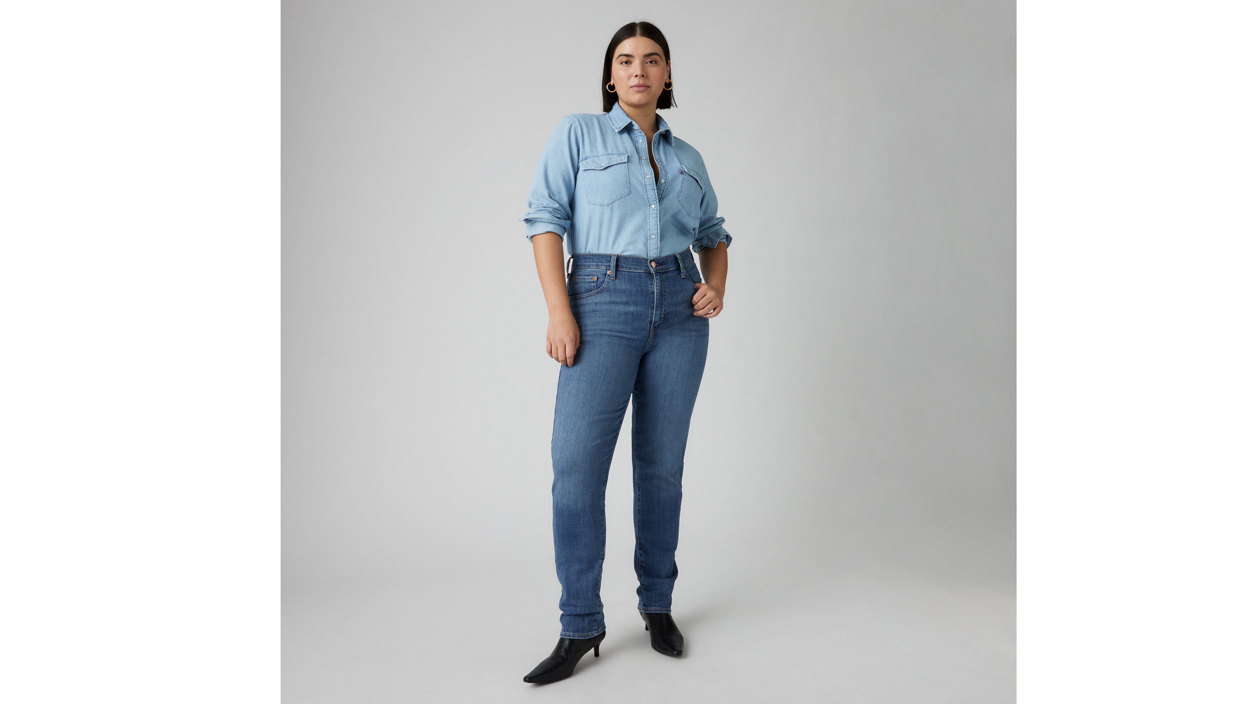 724™ High Rise Straight Jeans - Blue | Levi's® IT