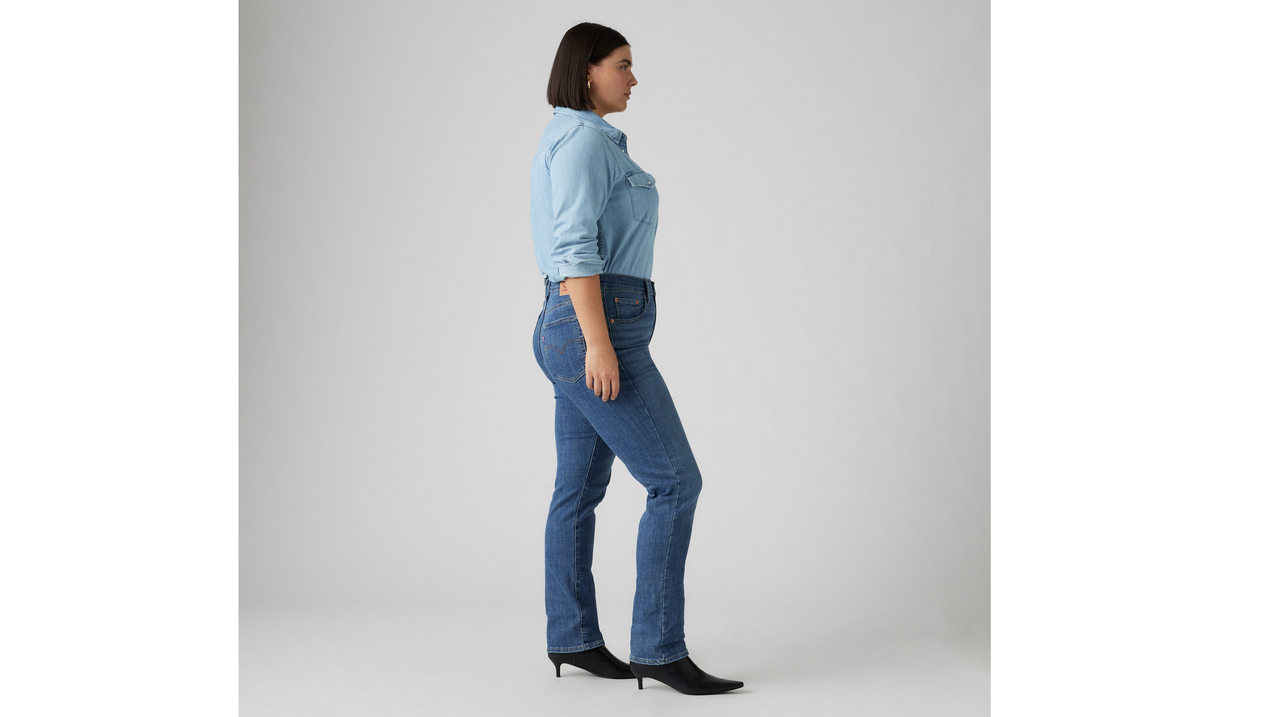 724™ High Rise Straight Jeans - Blau | Levi's® AT