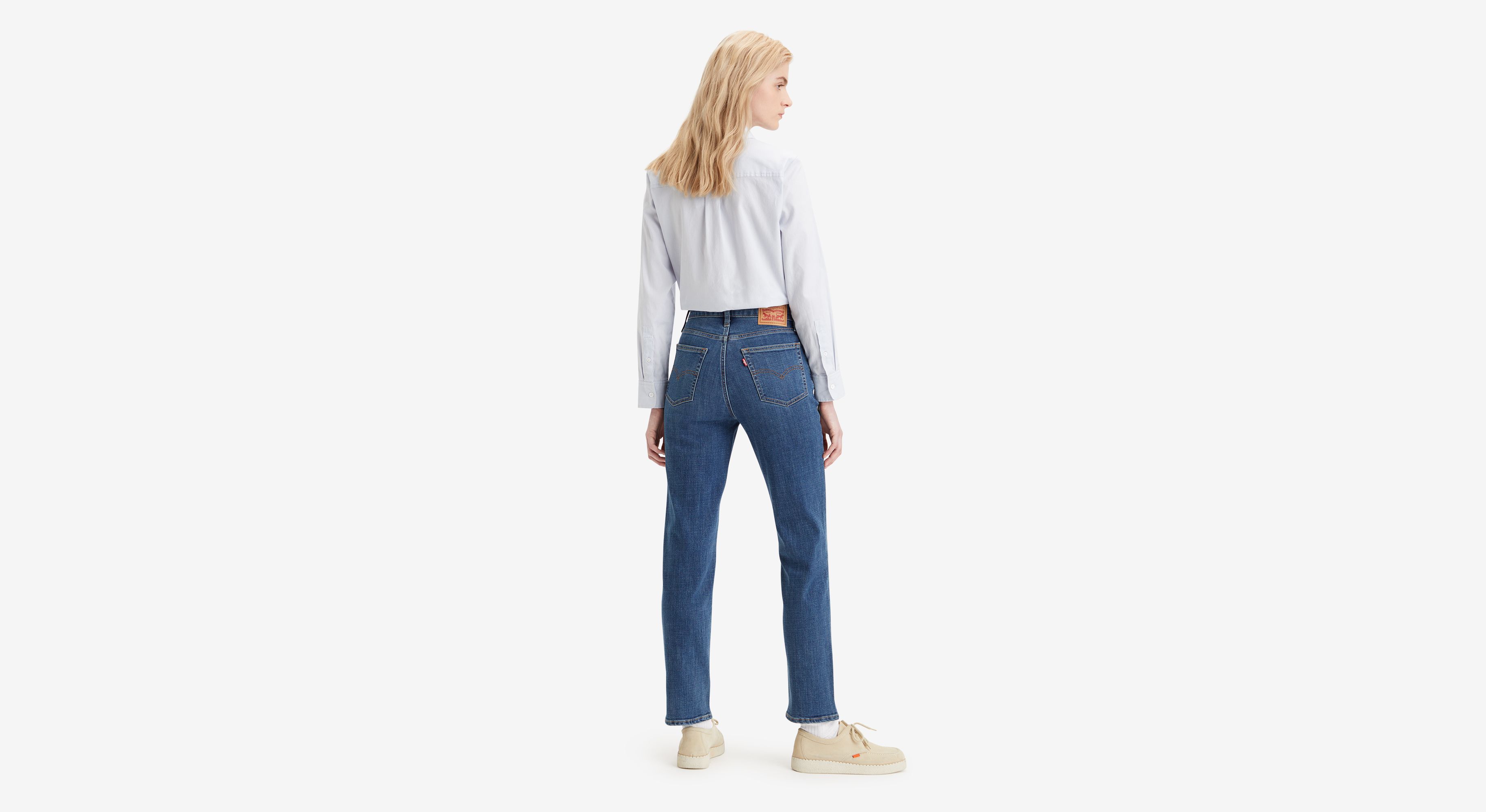724™ High Rise Straight Jeans - Blue | Levi's® GB