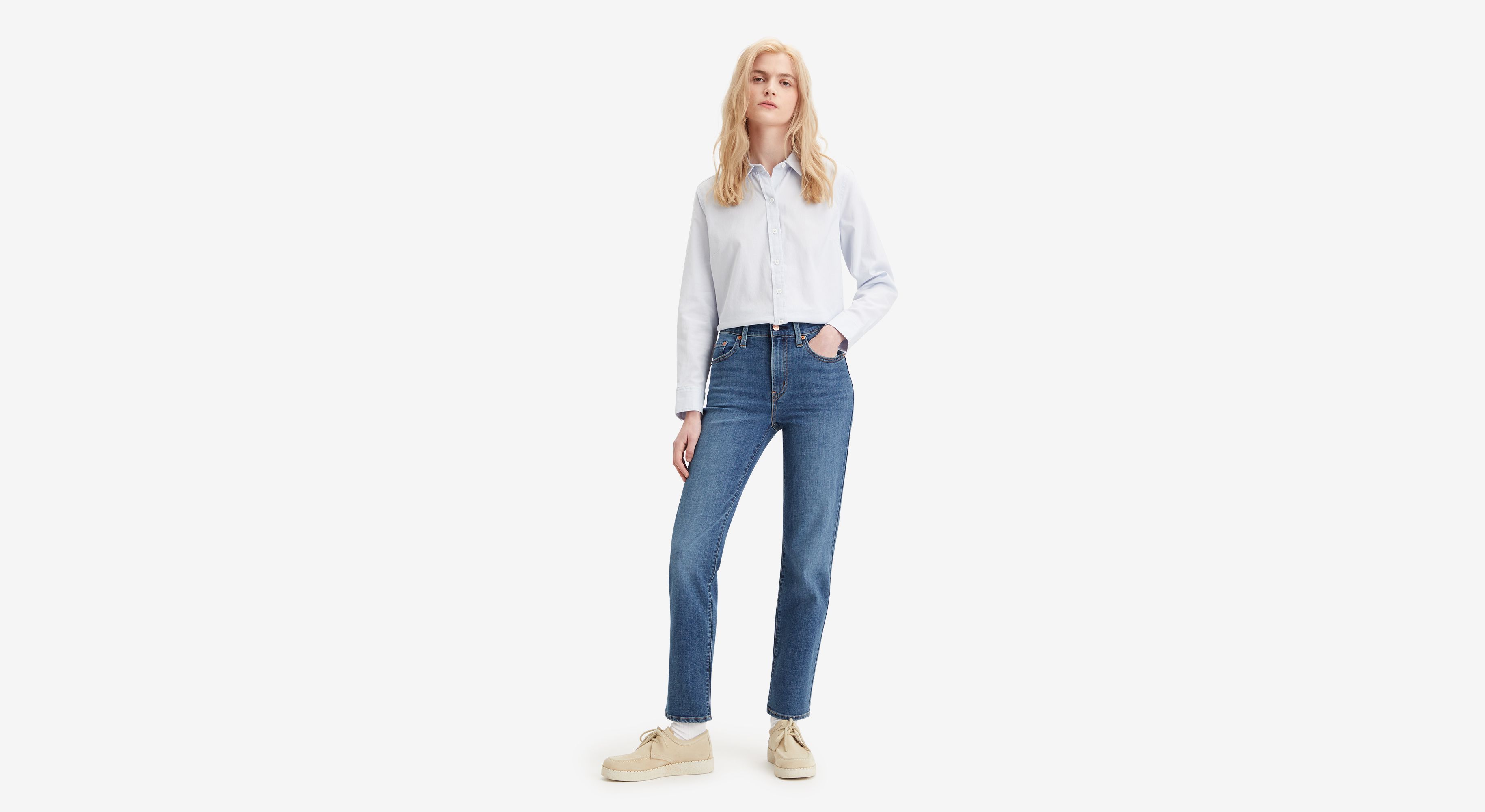 724™ Straight Jeans Mit Hohem Bund - Blau | Levi's® DE