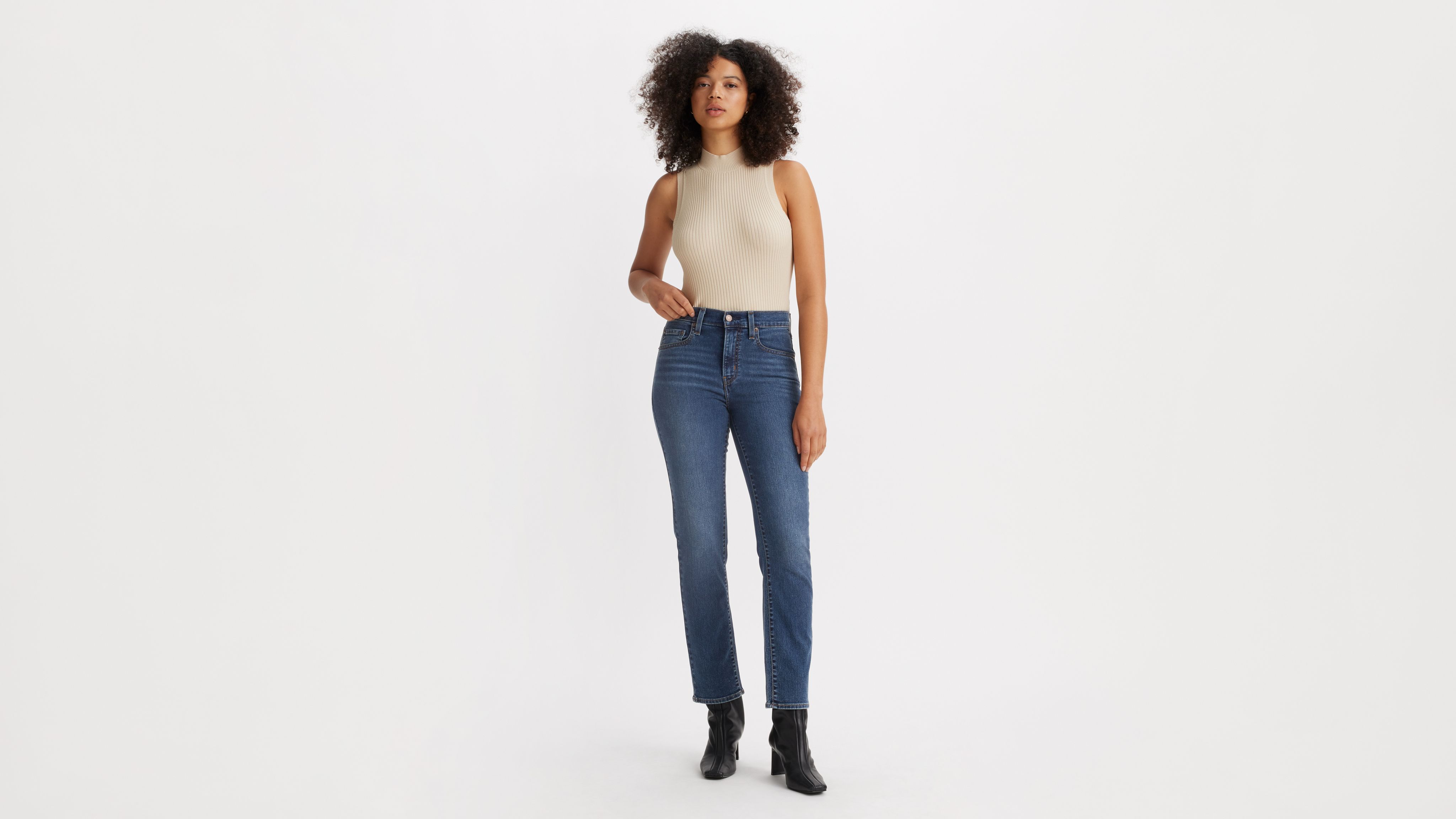 724™ High Rise Straight Jeans - Blue | Levi's® NL