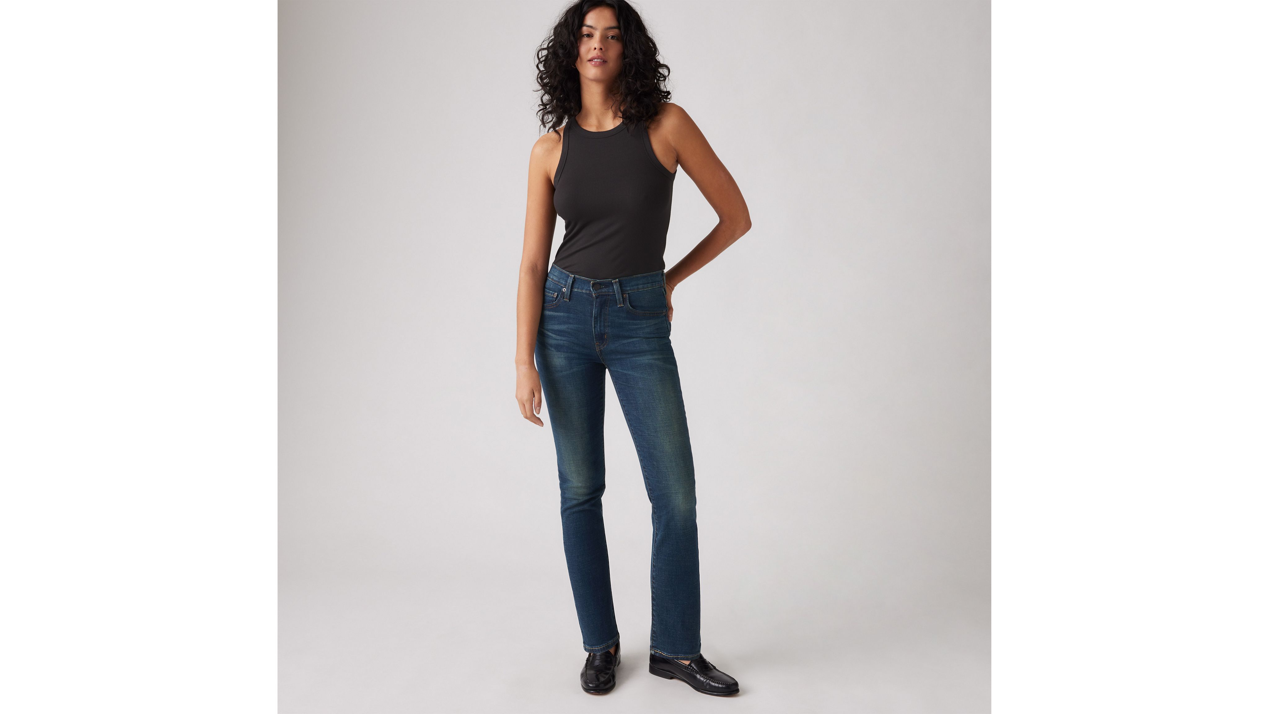 724™ High Rise Straight Jeans - Blue | Levi's® GB
