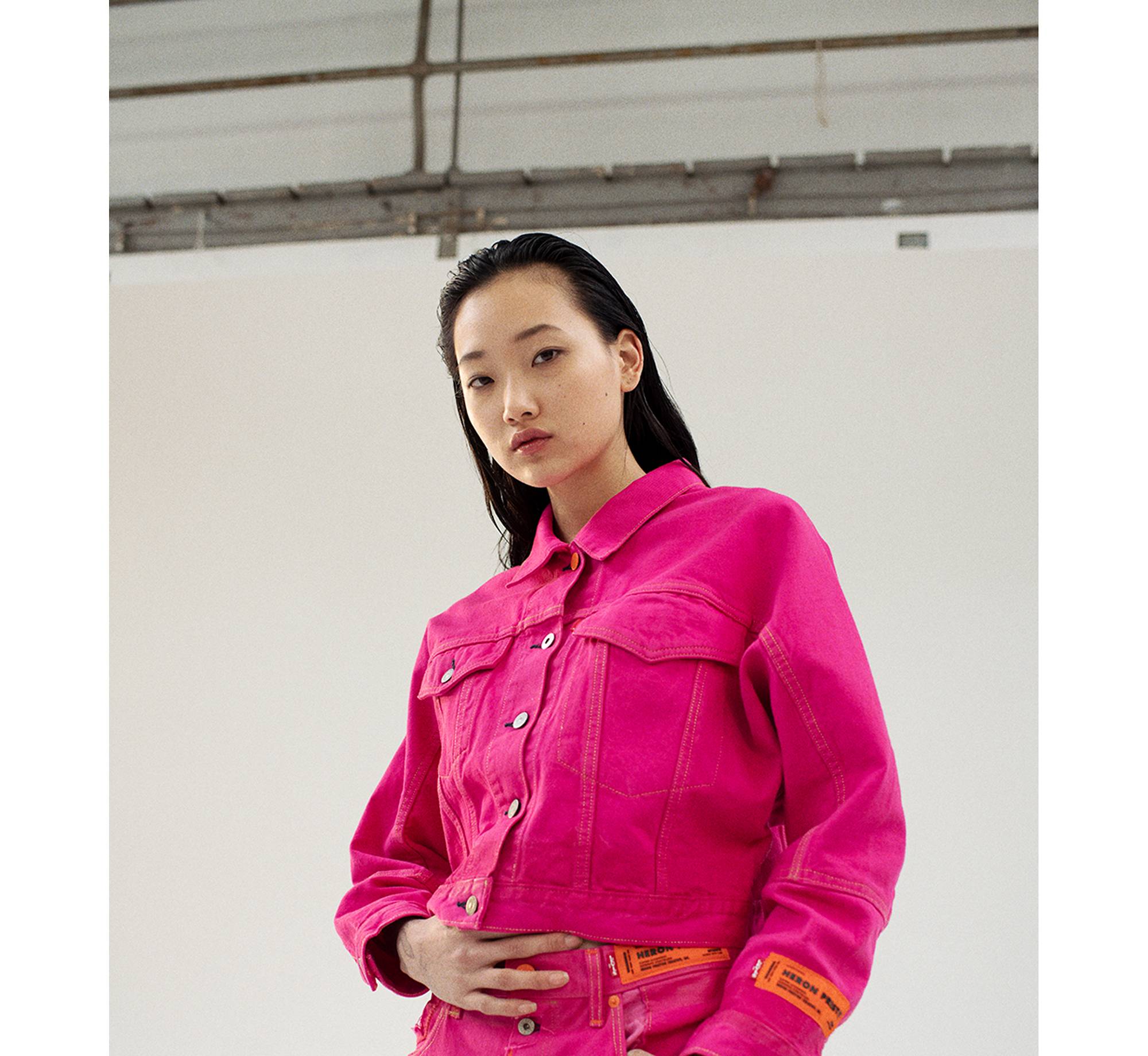 Levi's® X Heron Preston Trucker Jacket - Red | Levi's® US Levi's® X Heron Preston Trucker Jacket - Red | Levi's® US