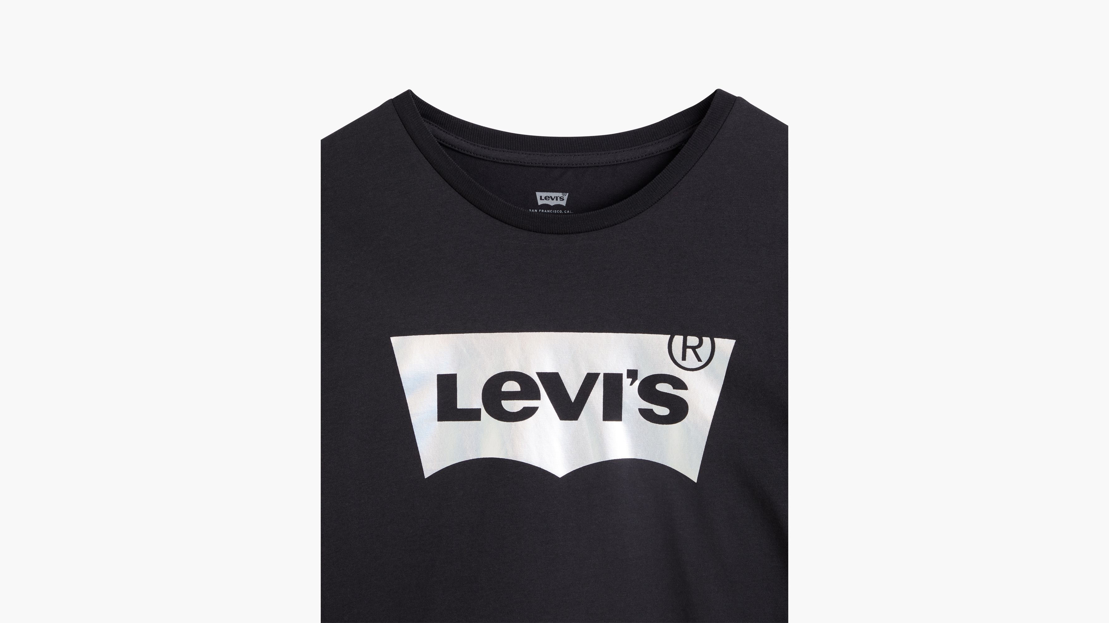 Graphic Crewneck Tee Bw Foil Caviar Grap - Black | Levi's® HR