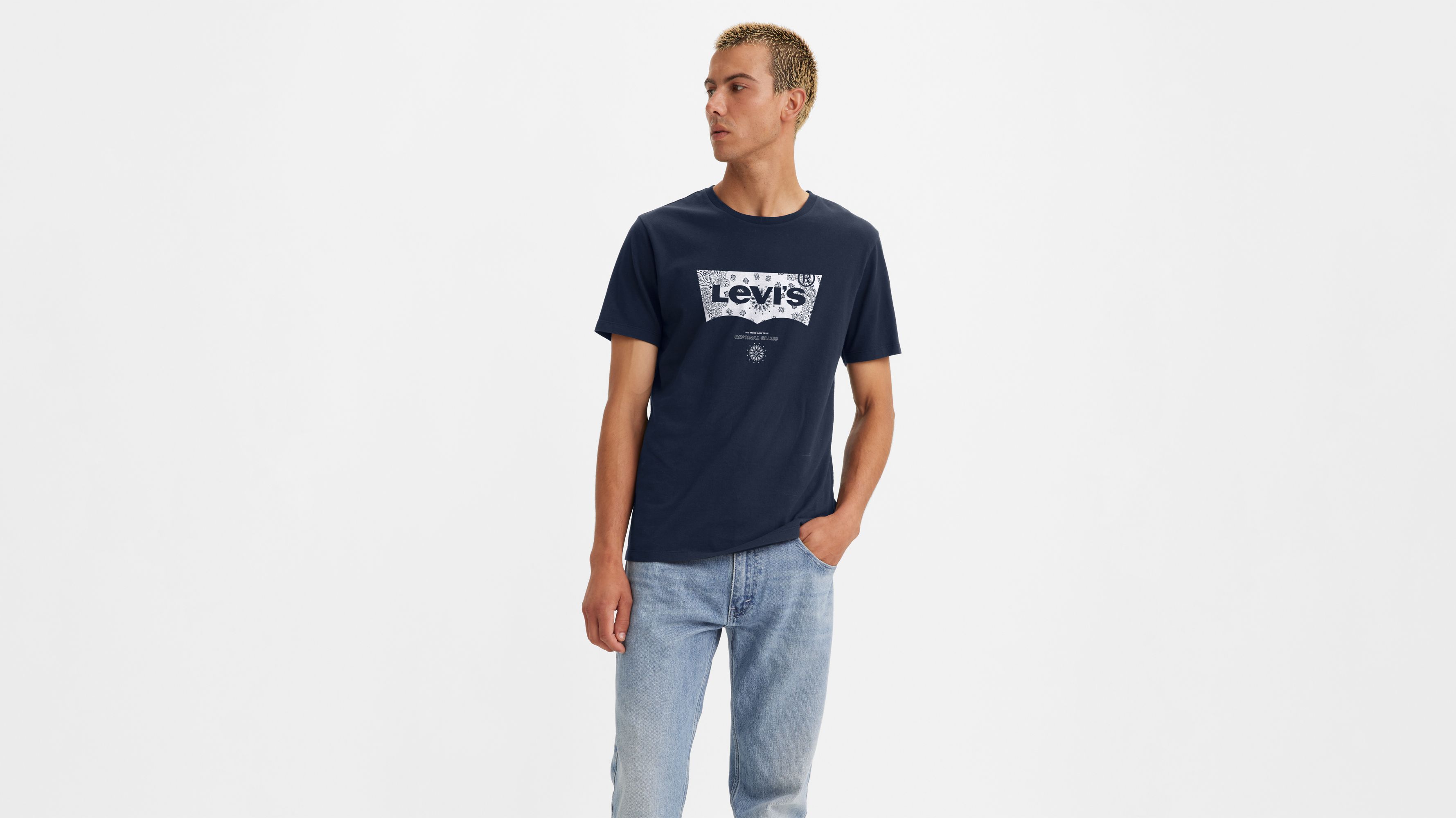 Camiseta Estampada De Cuello Redondo - Azul | Levi's® ES