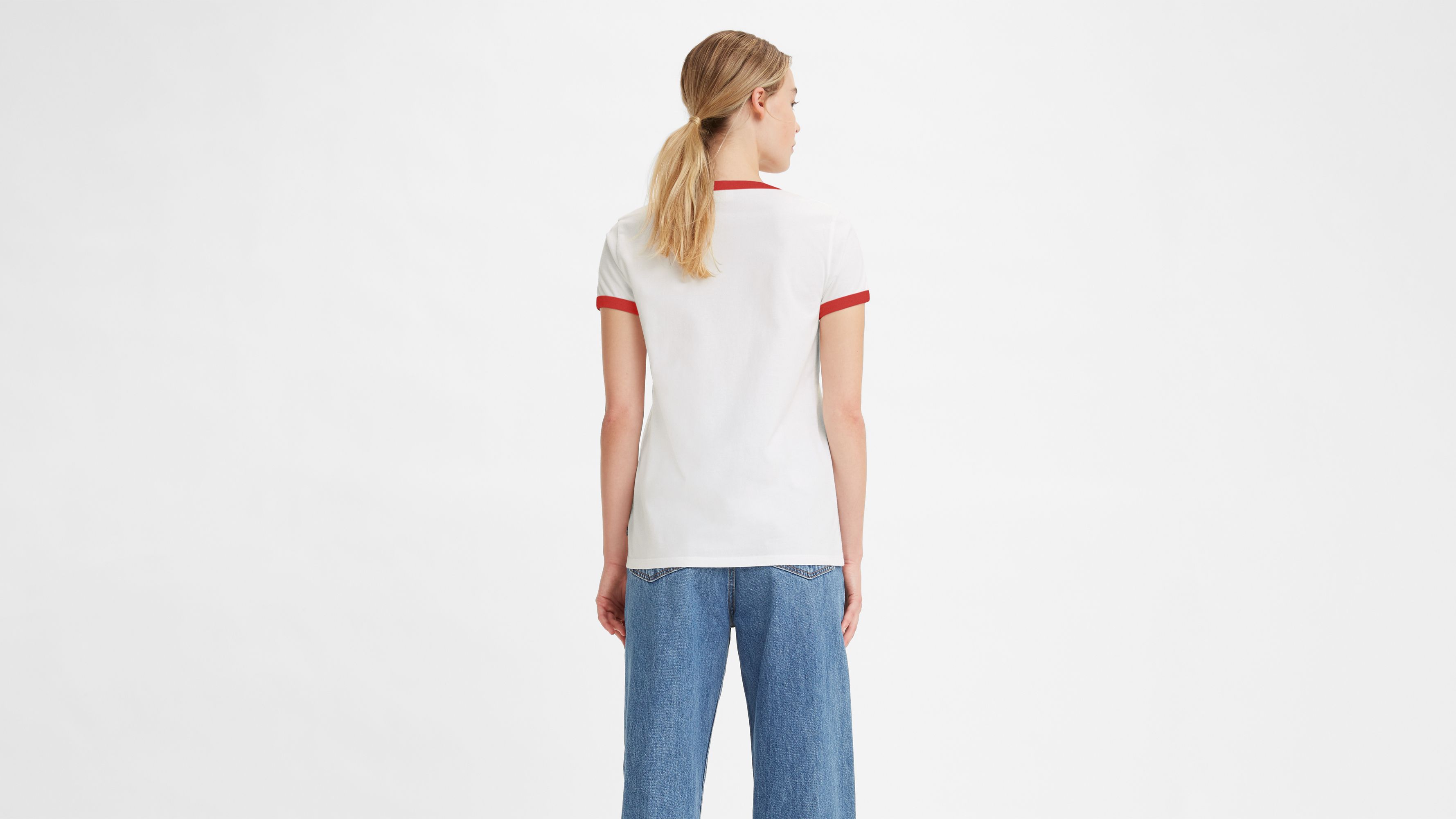 The Perfect Ringer Tee - White | Levi's® AT