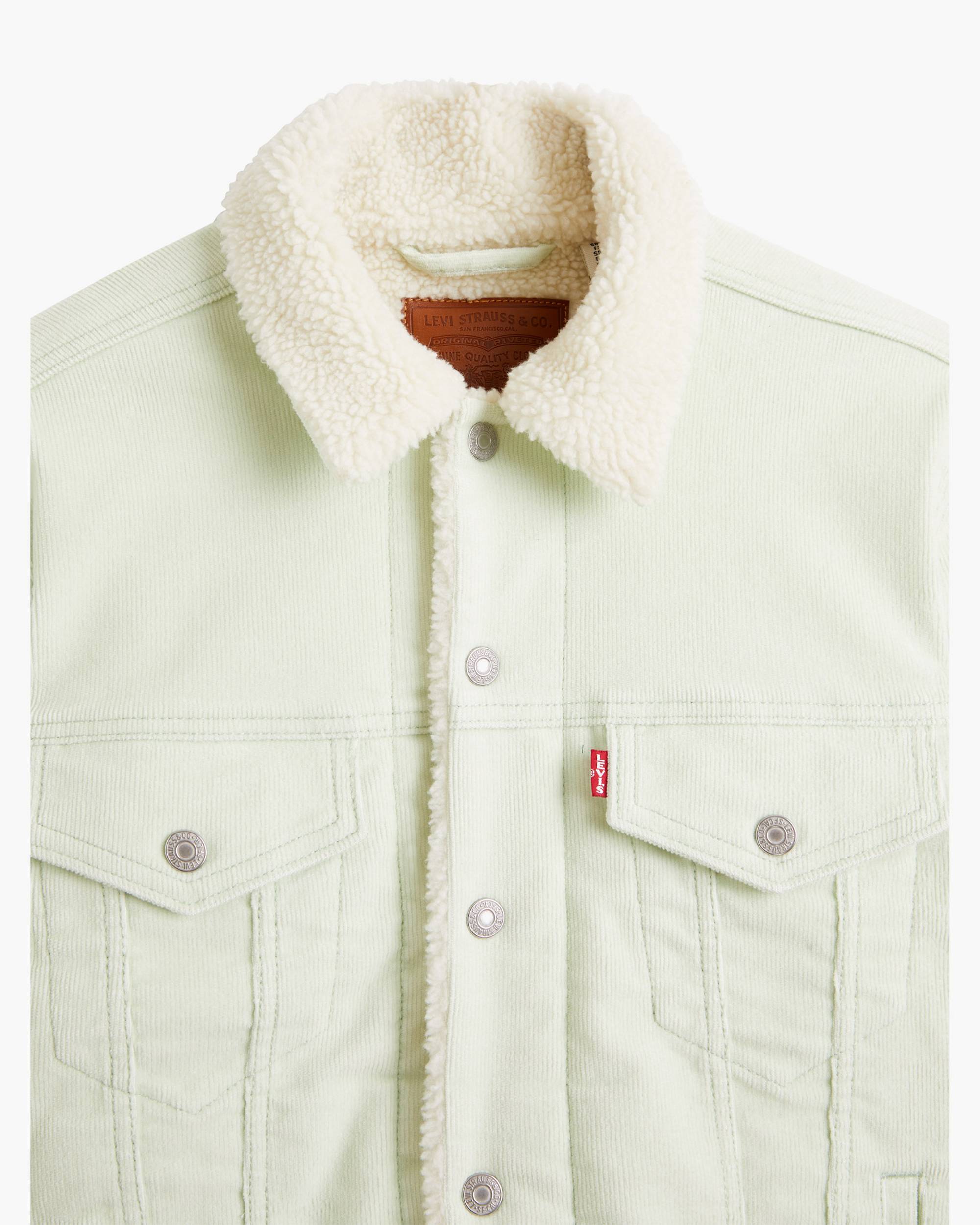 Ex-boyfriend Corduroy Sherpa Trucker Jacket - Green | Levi's® US Ex-boyfriend Corduroy Sherpa Trucker Jacket - Green | Levi's® US