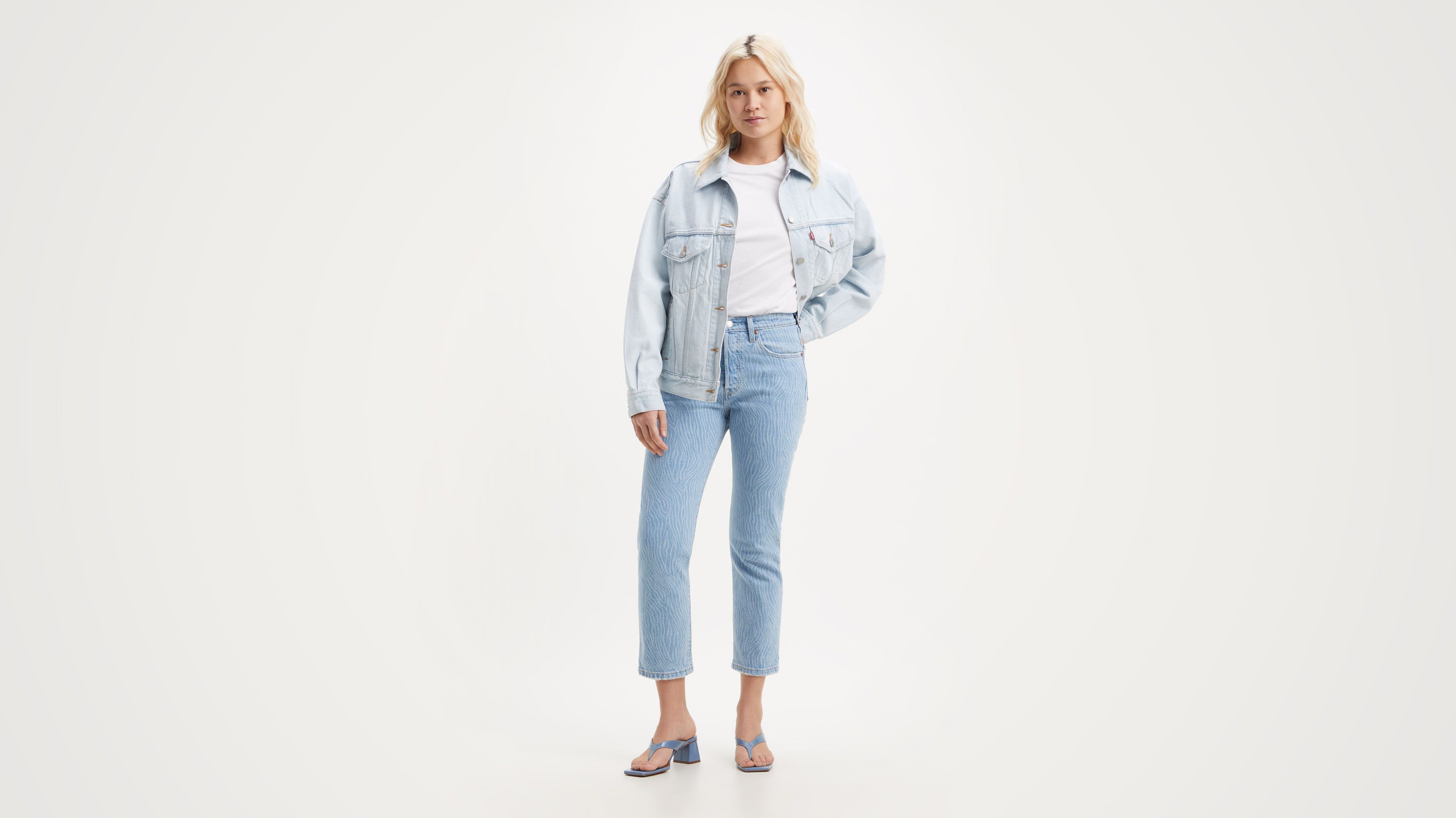 501® Levi's® Crop Jeans - Blue | Levi's® IE