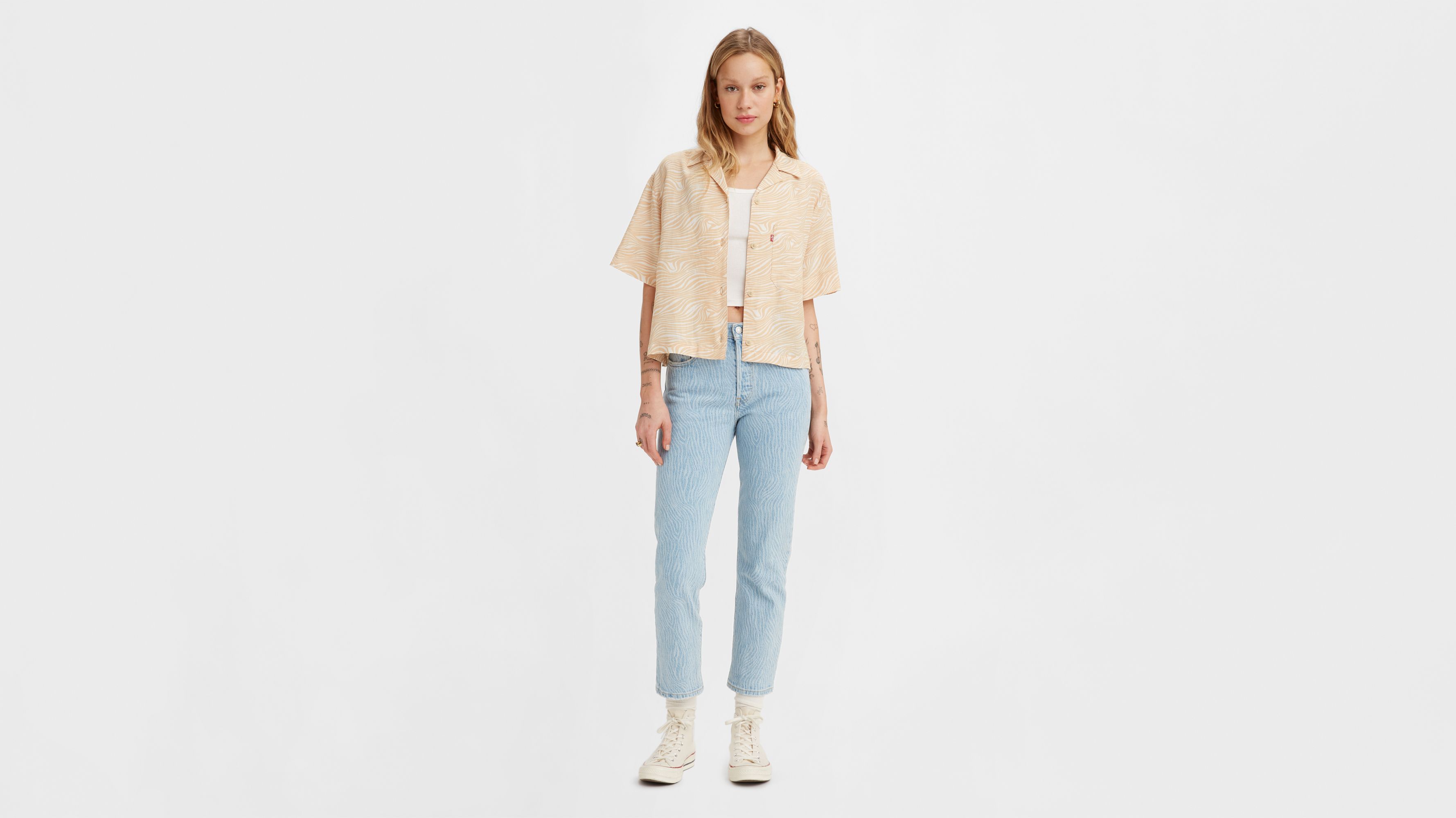 501® Levi's® Crop Jeans - Blue | Levi's® IE
