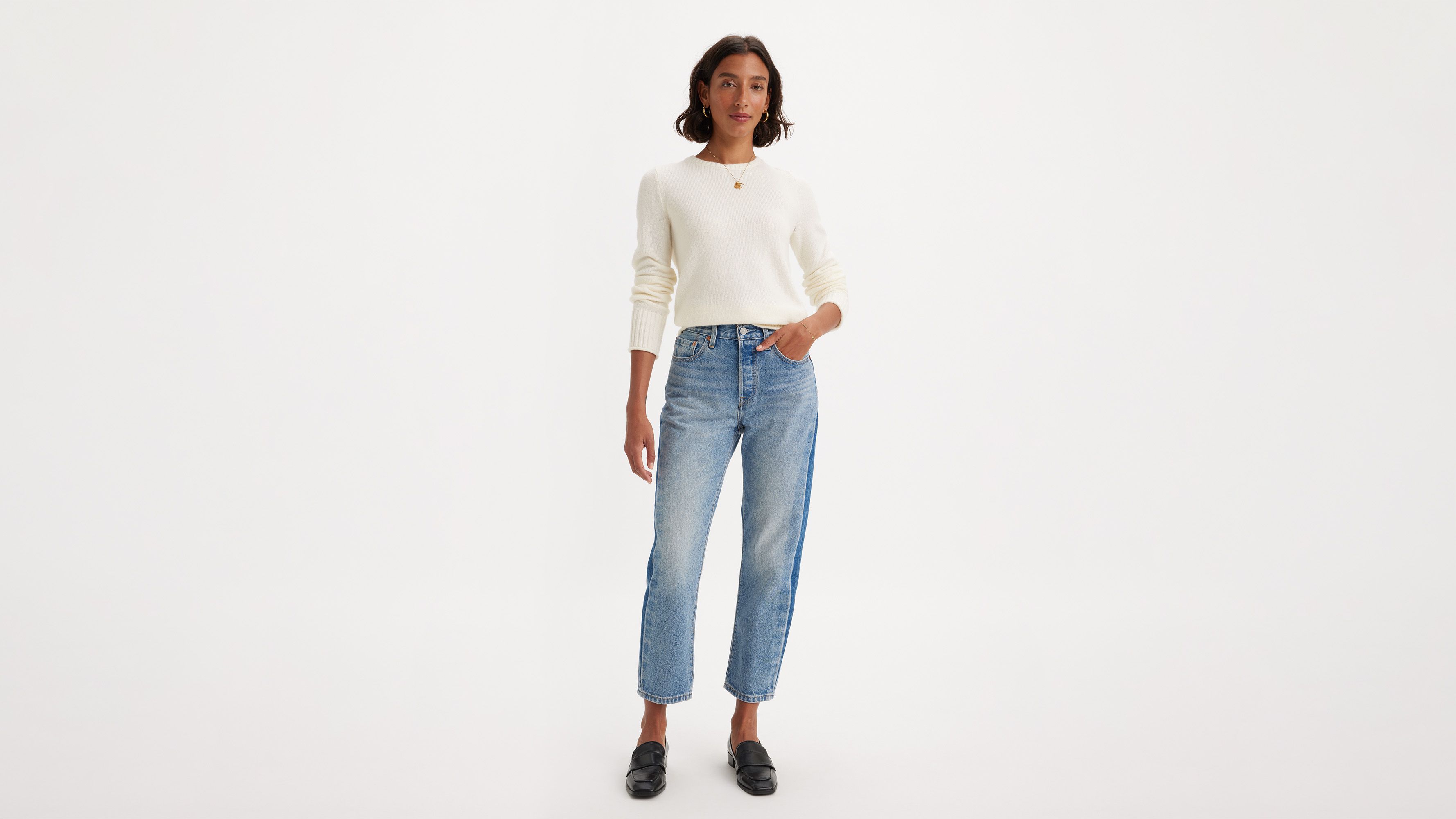 501® Levi's® Crop Jeans - Blue | Levi's® GB