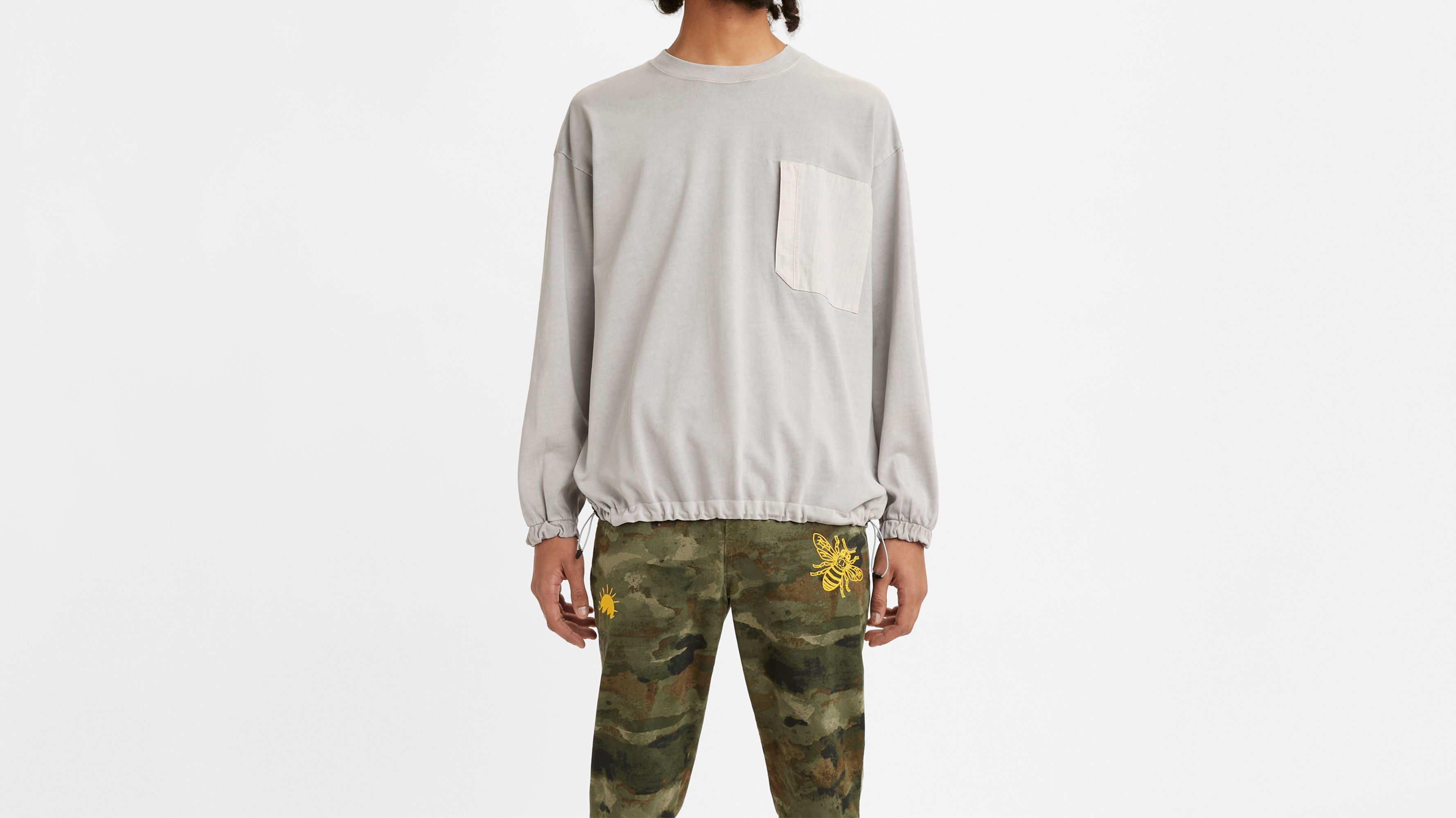 Longsleeve Utility Pocket Tee Shirt - Grey | Levi's® CA