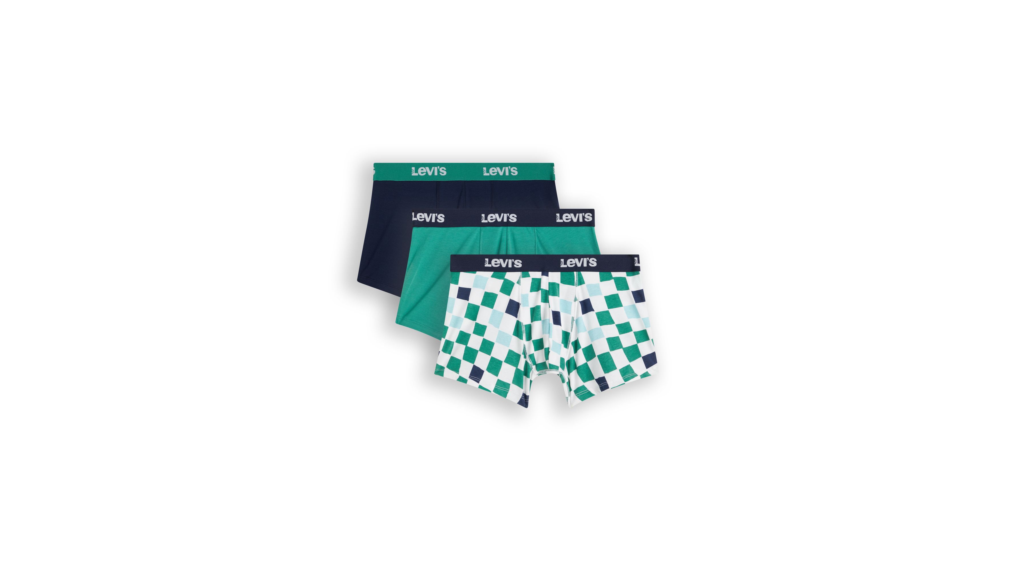 Levi's® Checkerboard Boxer Brief - 3 Pack - Green | Levi's® GB